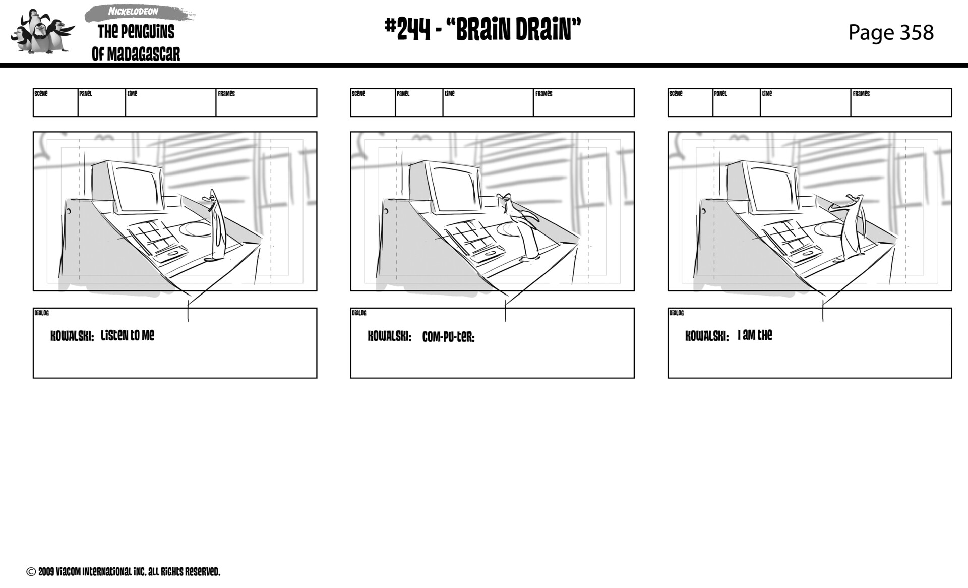 Thomas Bernardo - Storyboards - Penguins of Madagascar - Brain Drain ...