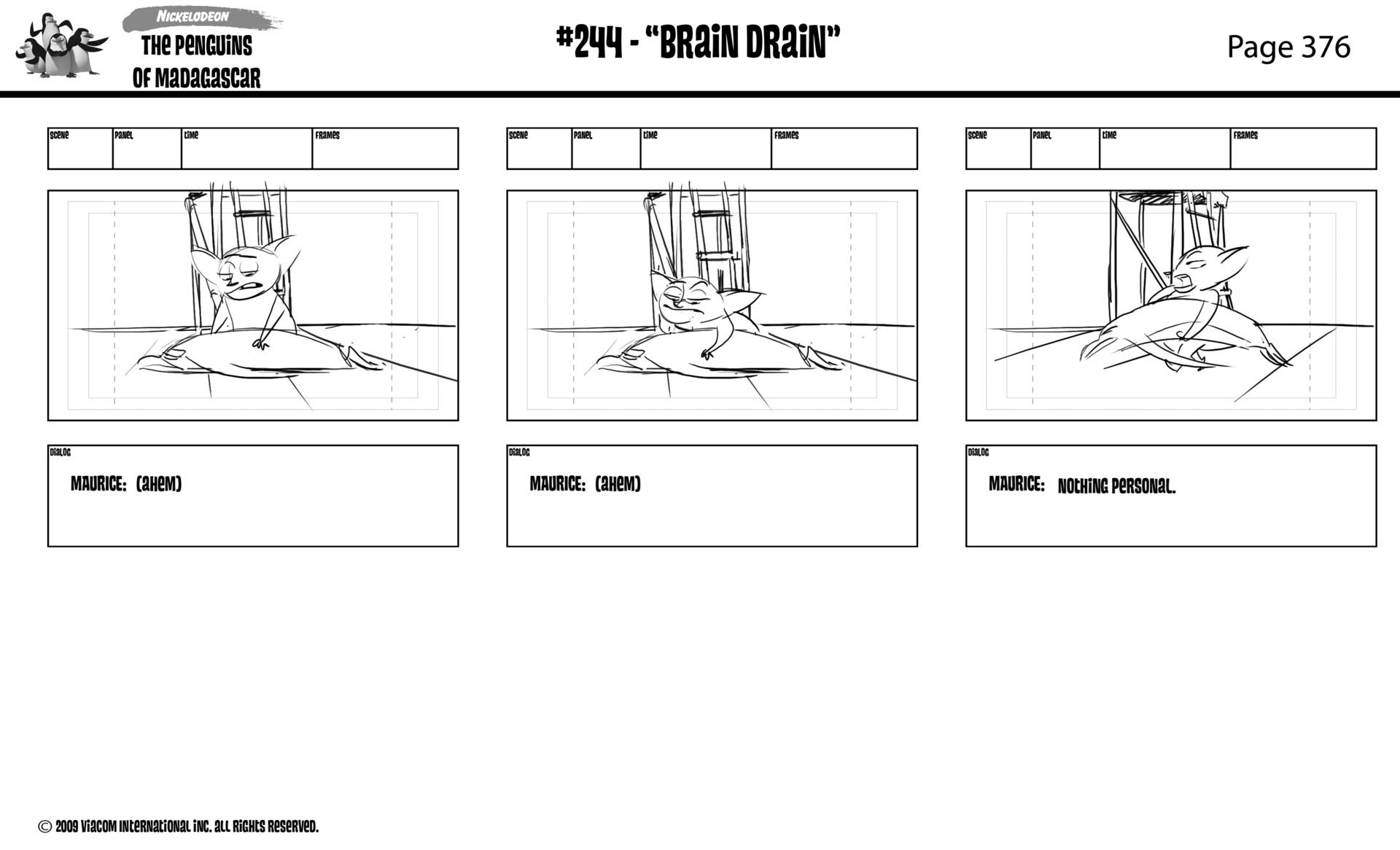 Thomas Bernardo - Storyboards - Penguins of Madagascar - Brain Drain ...