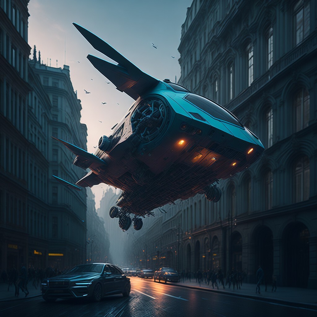 ArtStation - Flying cars in Moscow