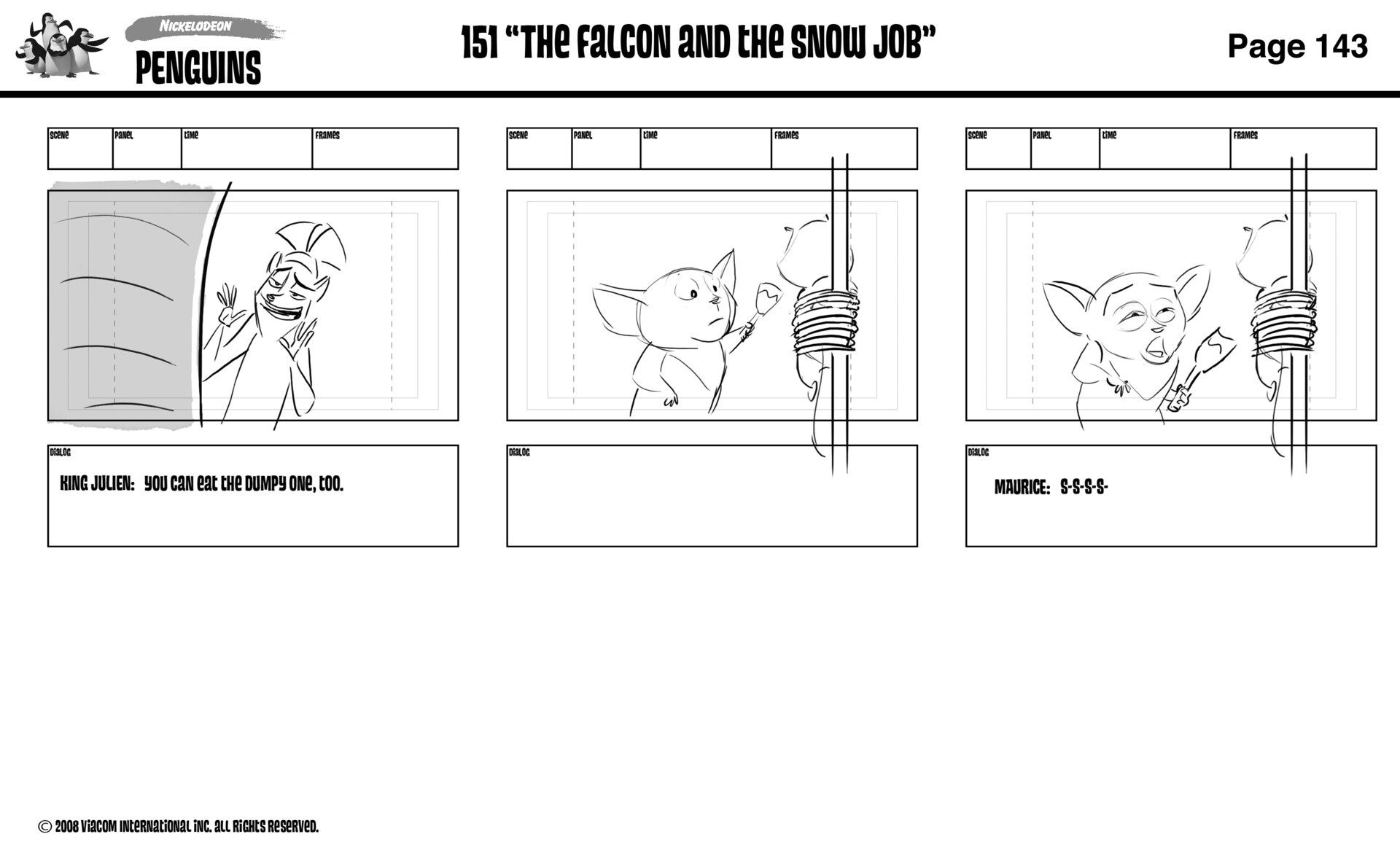 Thomas Bernardo - Storyboards - Penguins of Madagascar - The Falcon and ...