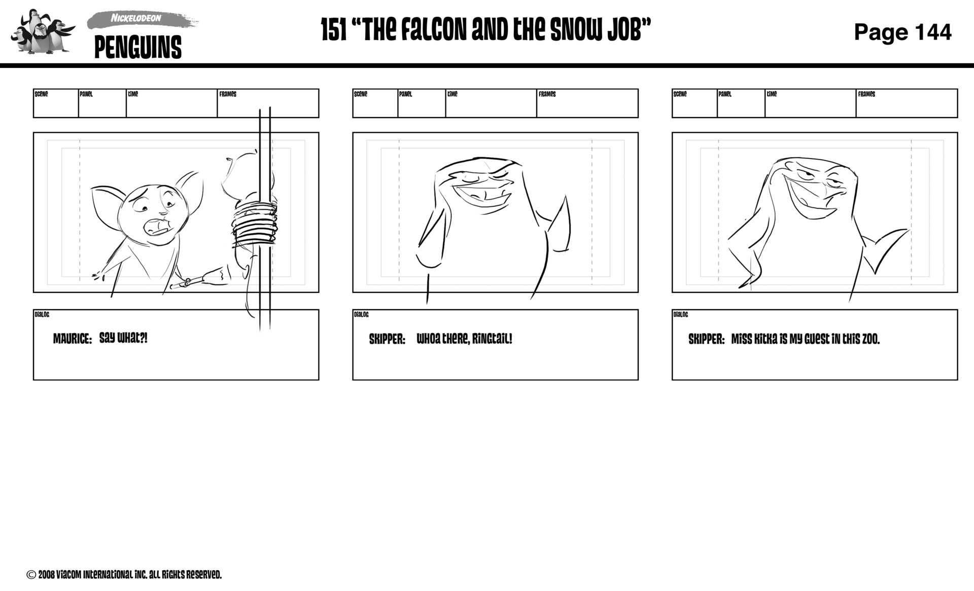Thomas Bernardo - Storyboards - Penguins of Madagascar - The Falcon and ...