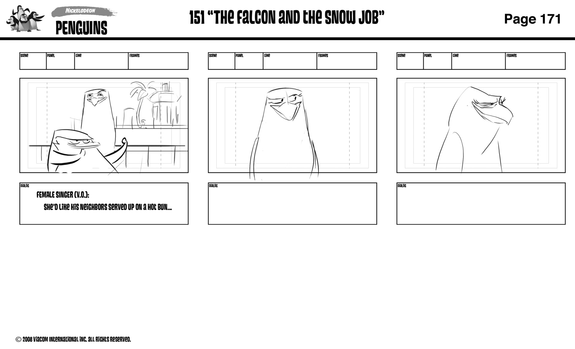 Thomas Bernardo - Storyboards - Penguins of Madagascar - The Falcon and ...