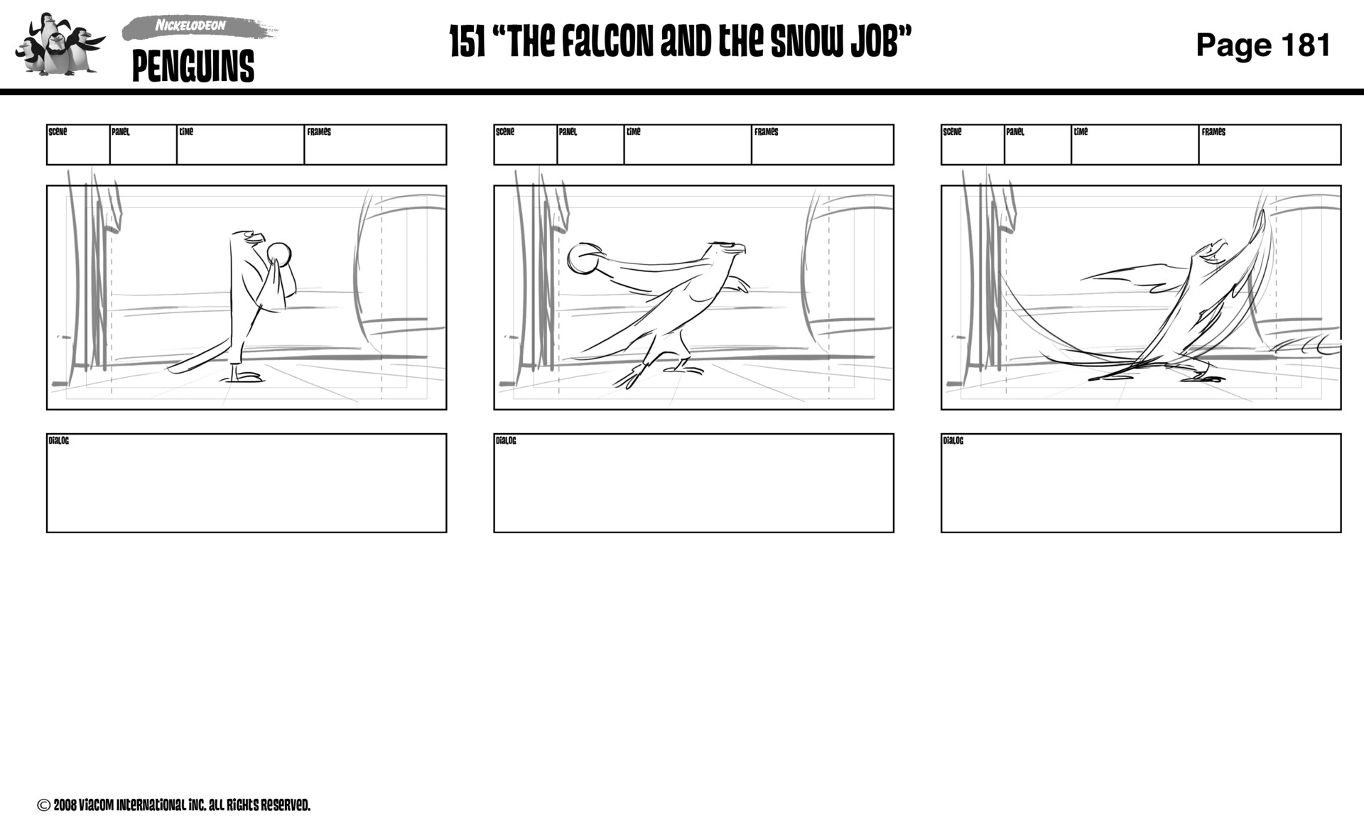 Thomas Bernardo - Storyboards - Penguins of Madagascar - The Falcon and ...