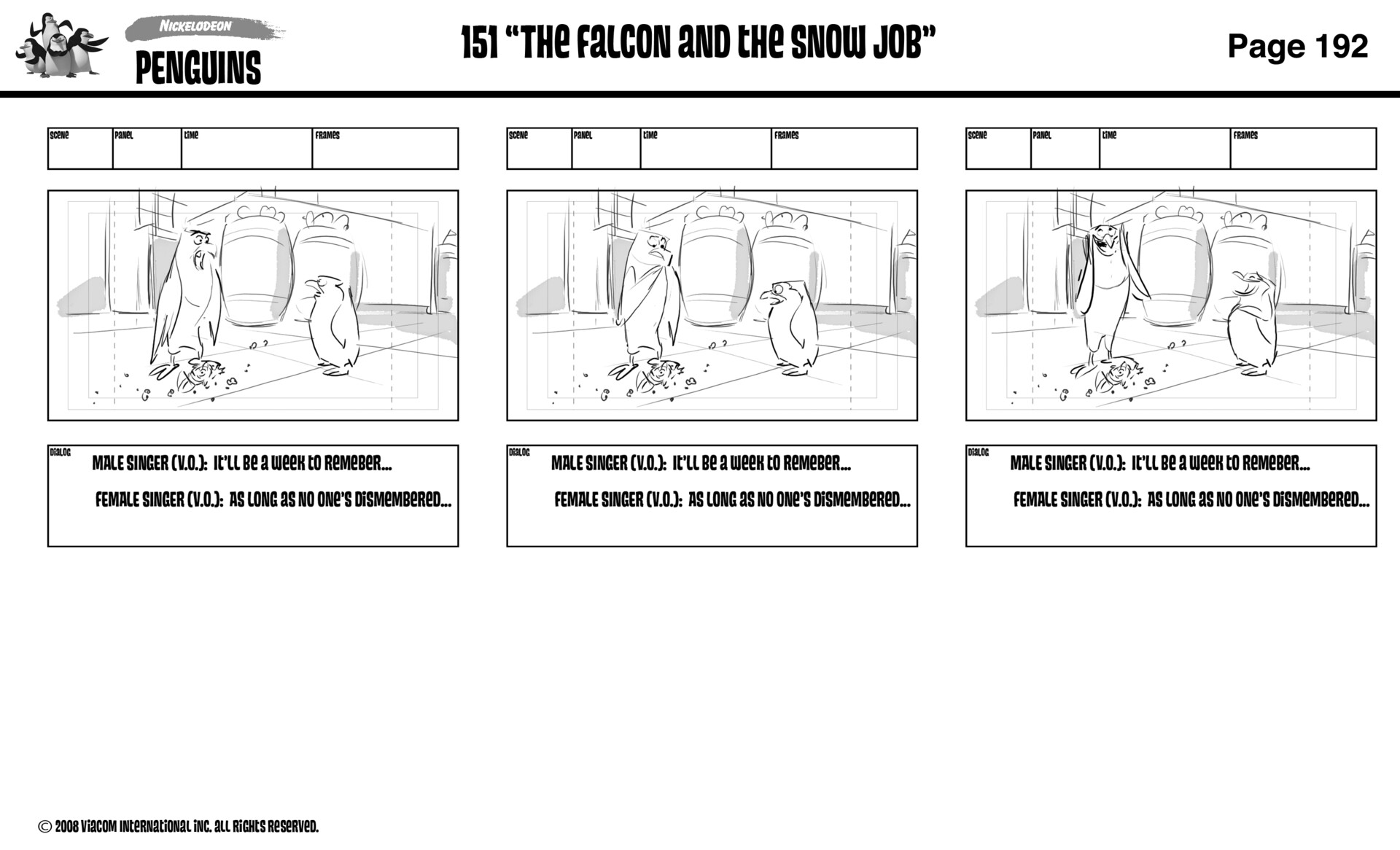 Thomas Bernardo - Storyboards - Penguins of Madagascar - The Falcon and ...