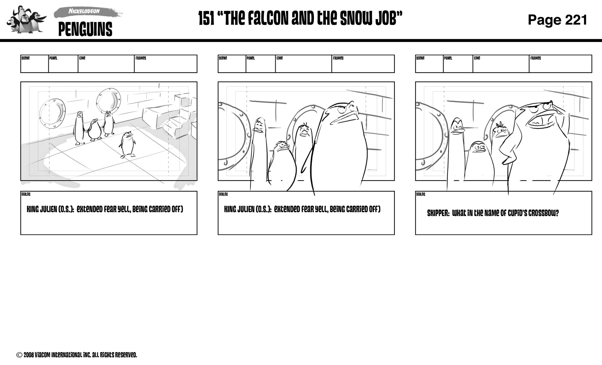 Thomas Bernardo - Storyboards - Penguins of Madagascar - The Falcon and ...