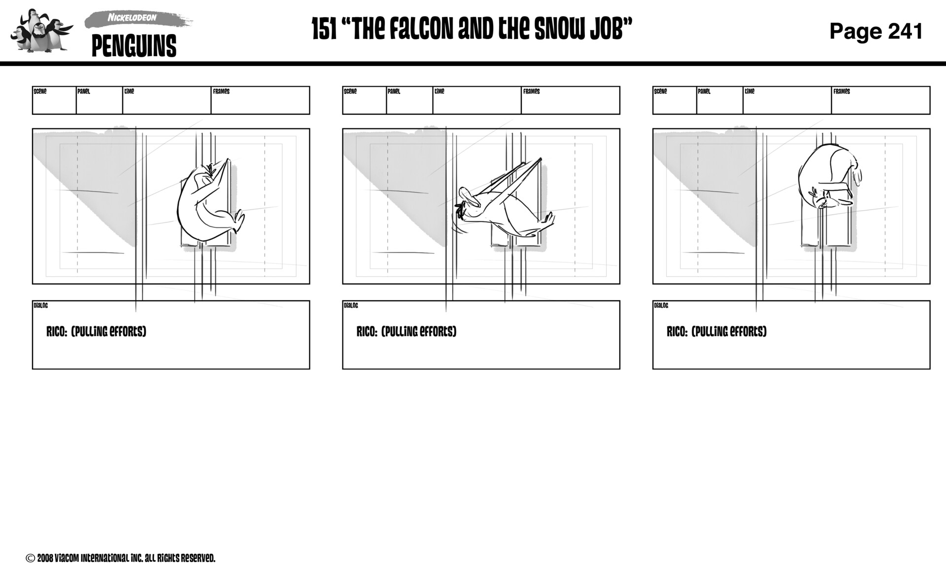 Thomas Bernardo - Storyboards - Penguins of Madagascar - The Falcon and ...
