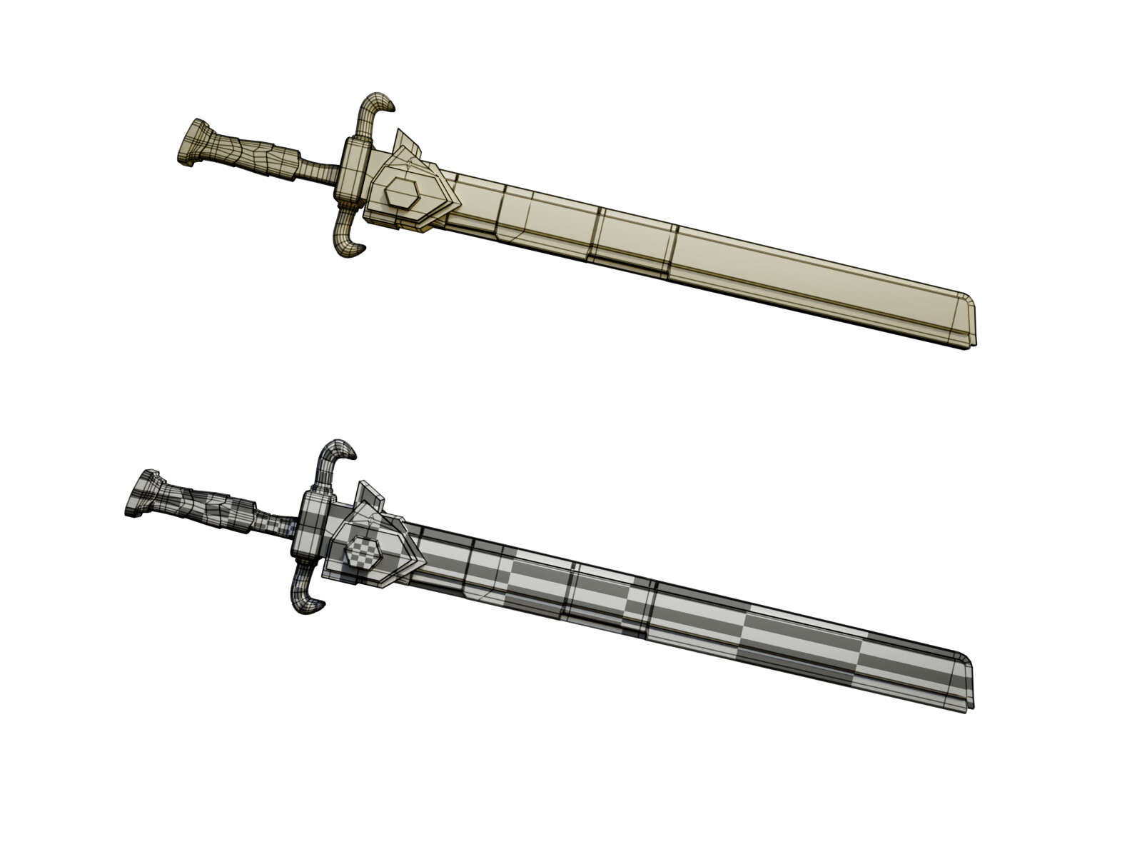 how to draw a lightning sword