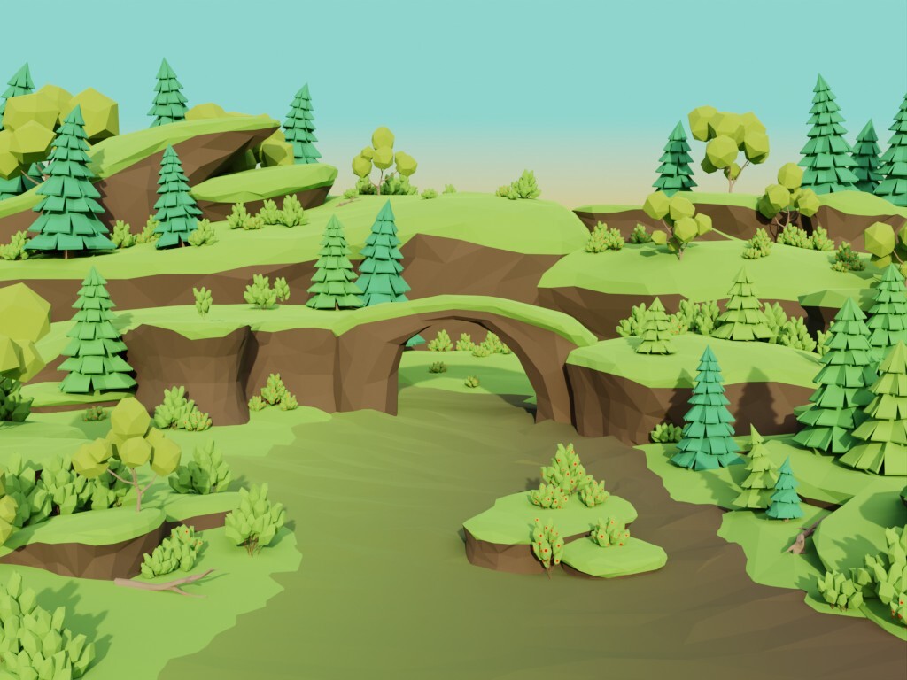 ArtStation - Lowpoly hills