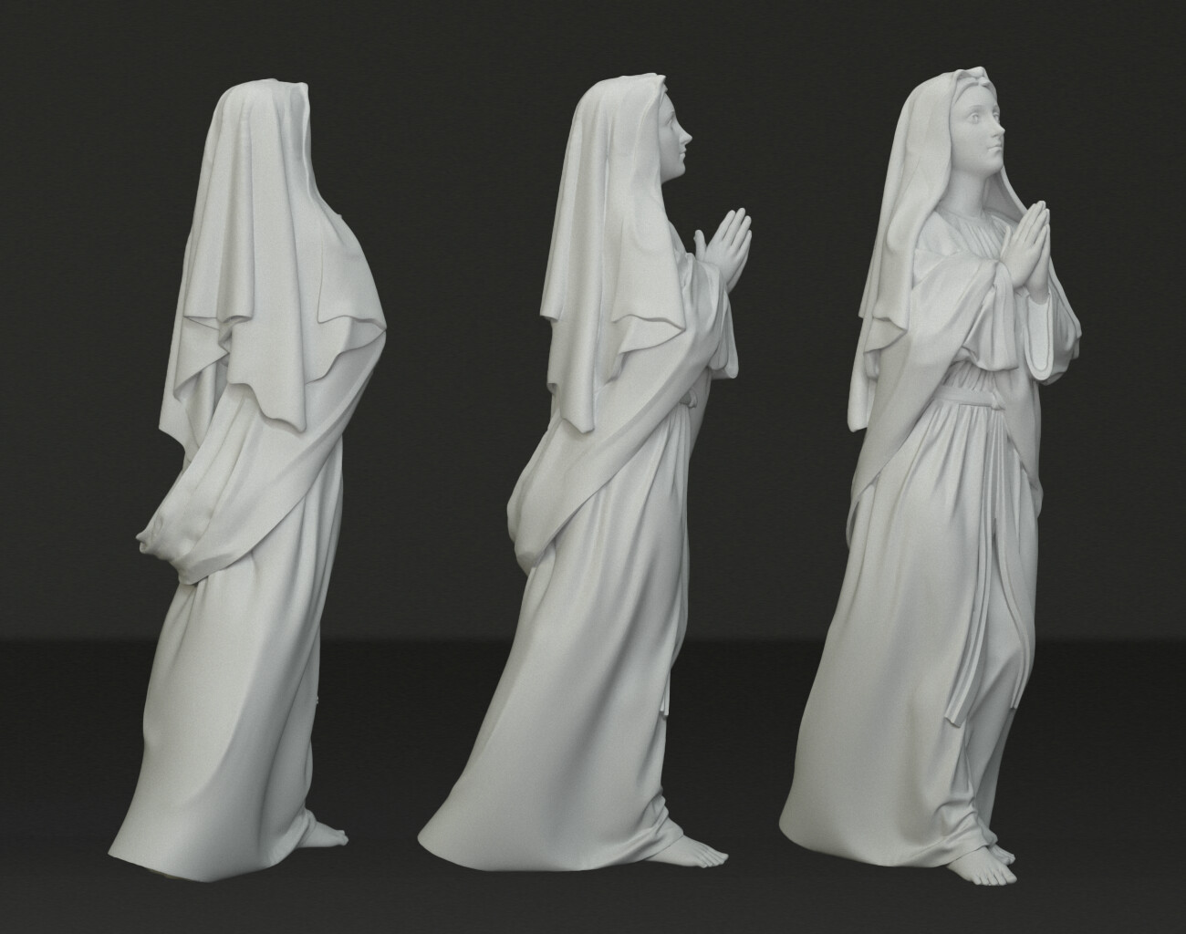 3D Models by 3D Landscape - Mother Mary Statue 3D print model