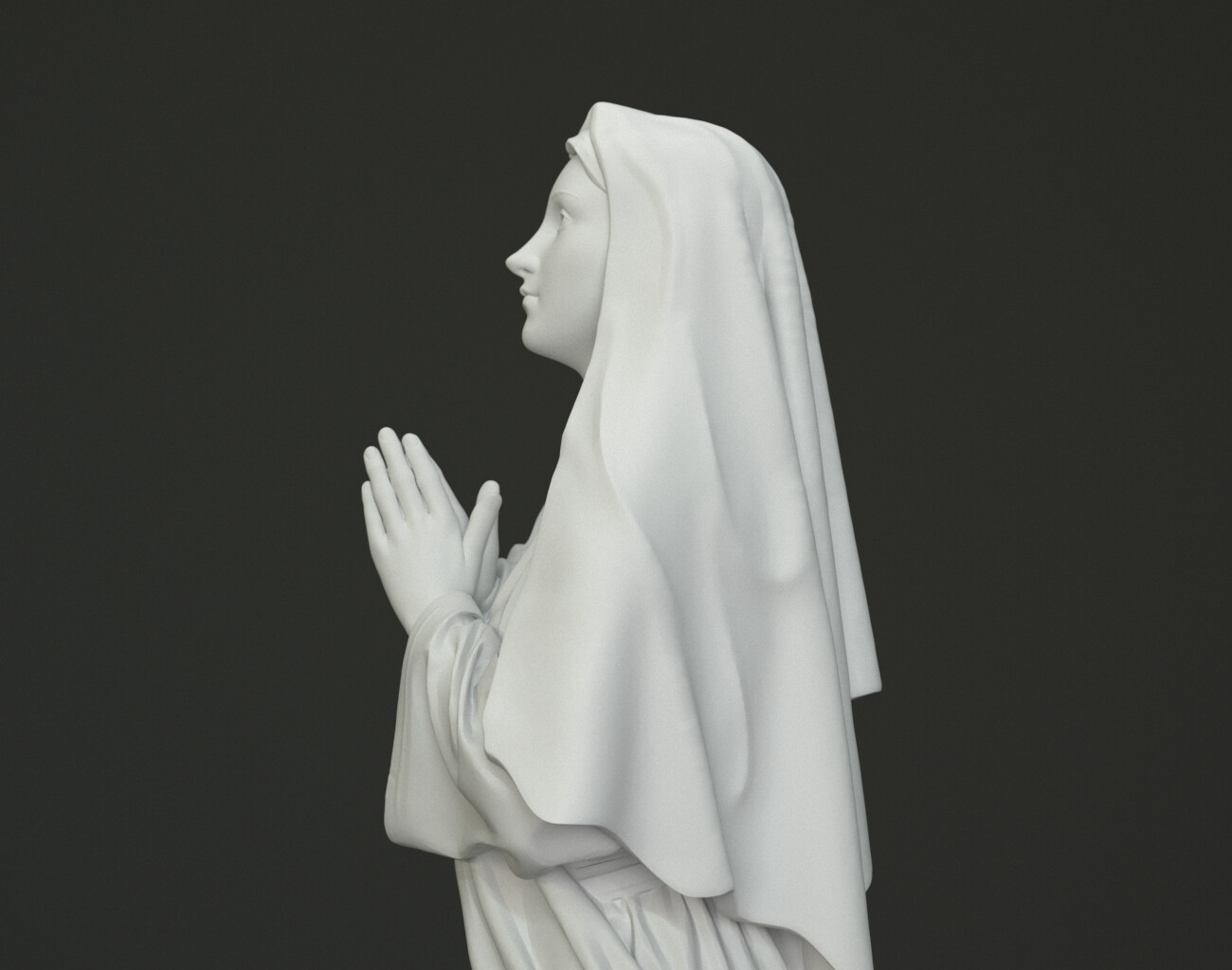3D Models by 3D Landscape - Mother Mary Statue 3D print model