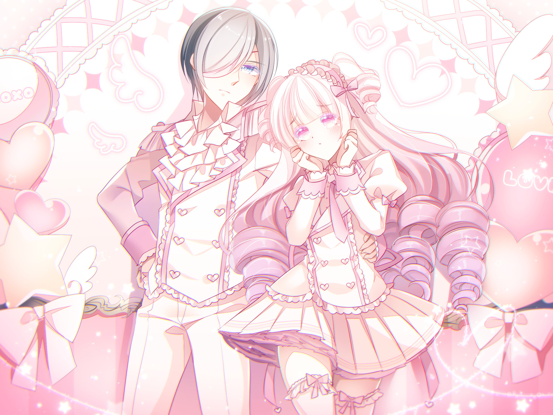 ArtStation - Lovely pink couple