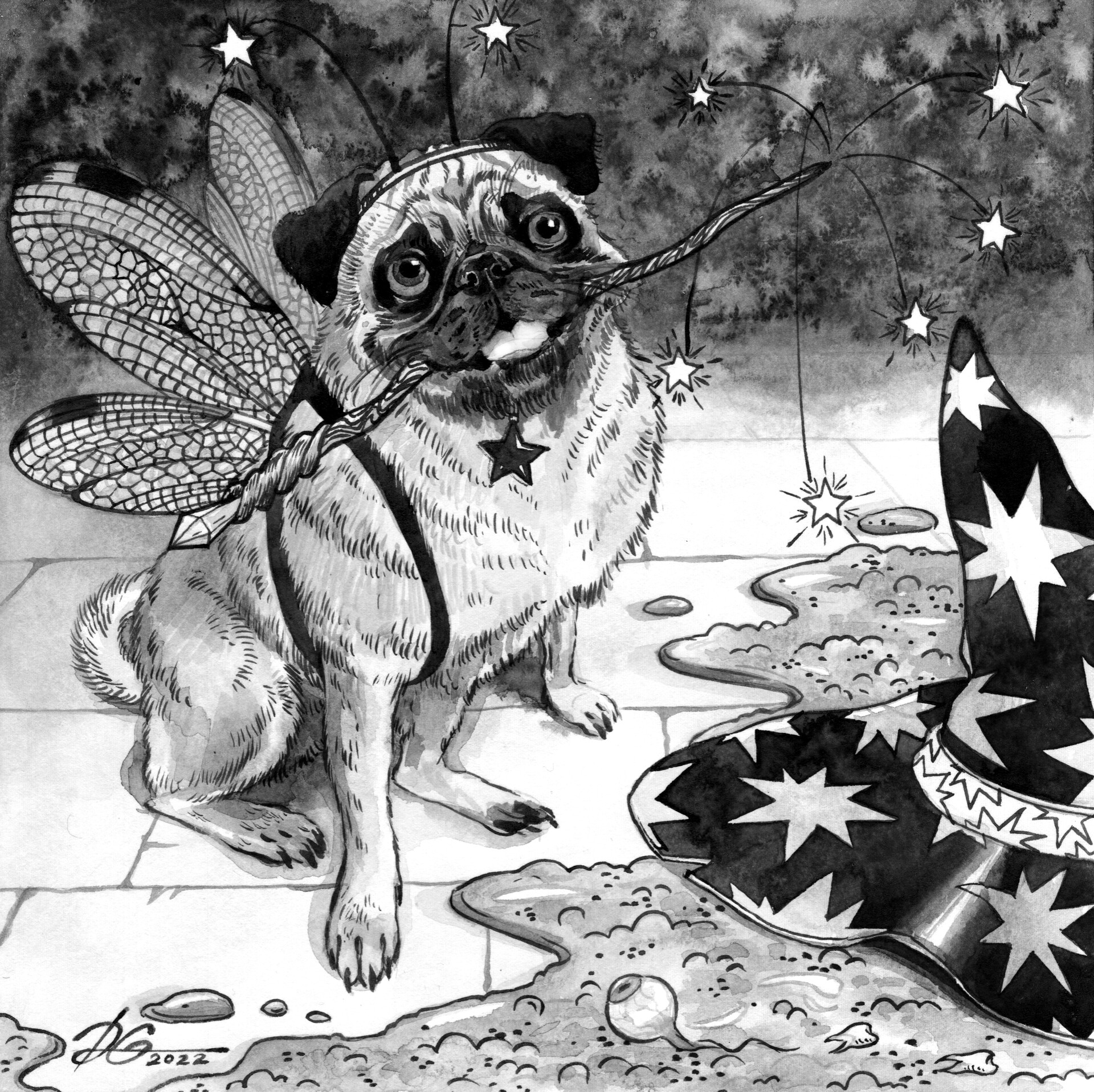 ArtStation - Inktober 2022 / Day 21/31 - Bad Dog