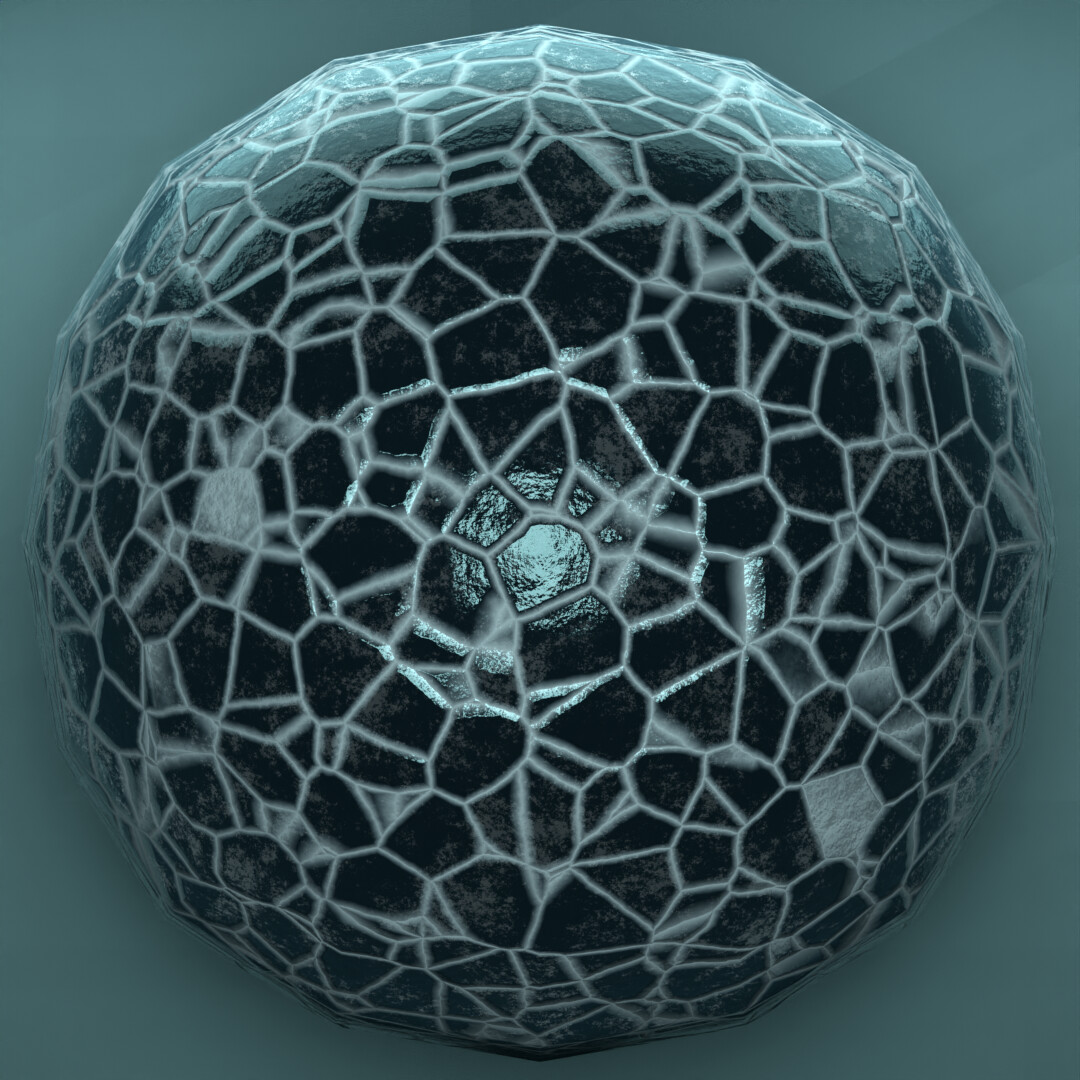 ArtStation - Procedural Ice-cracked material