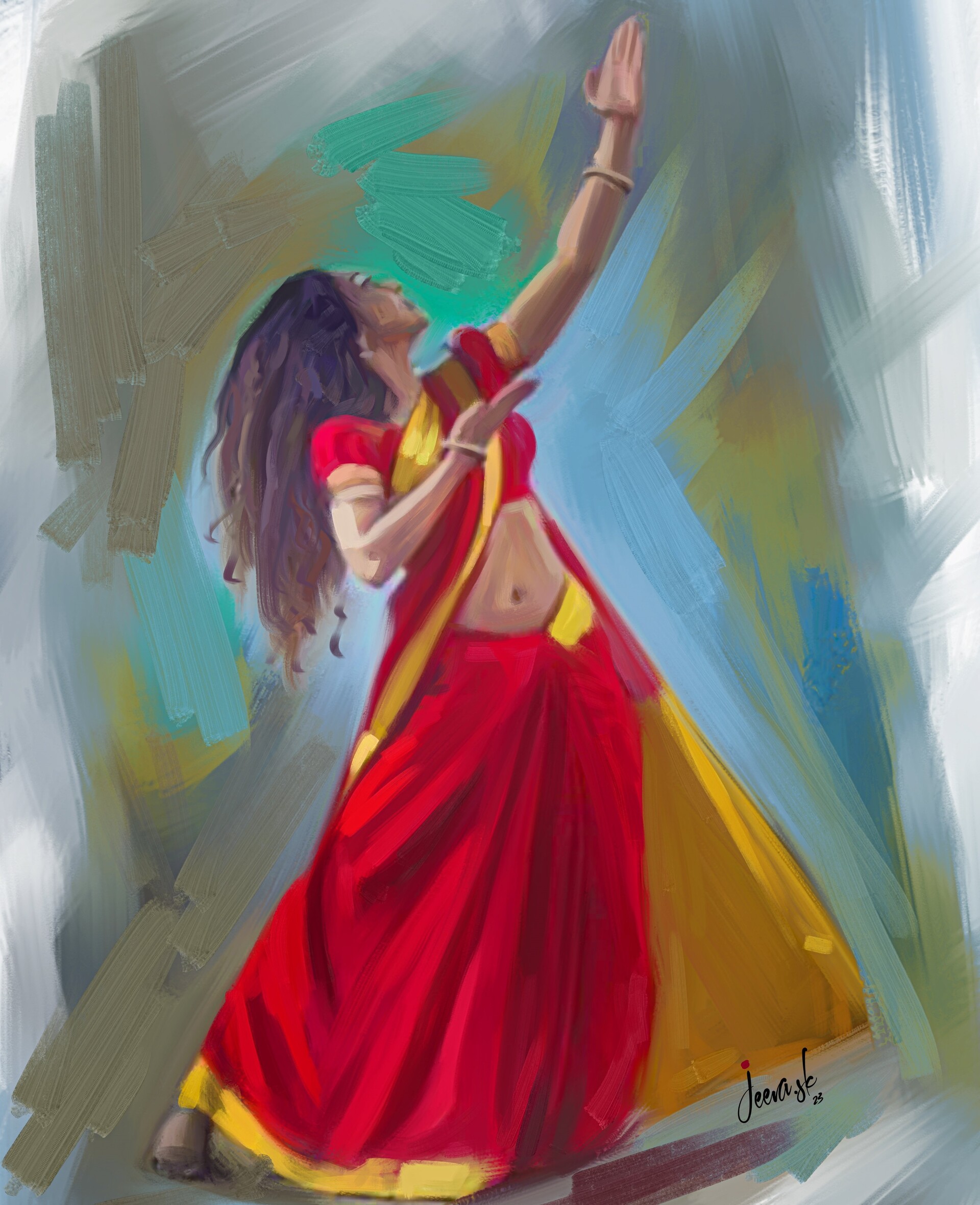 ArtStation - Traditional Girl Painting 2023 #traditionalgirl #painting