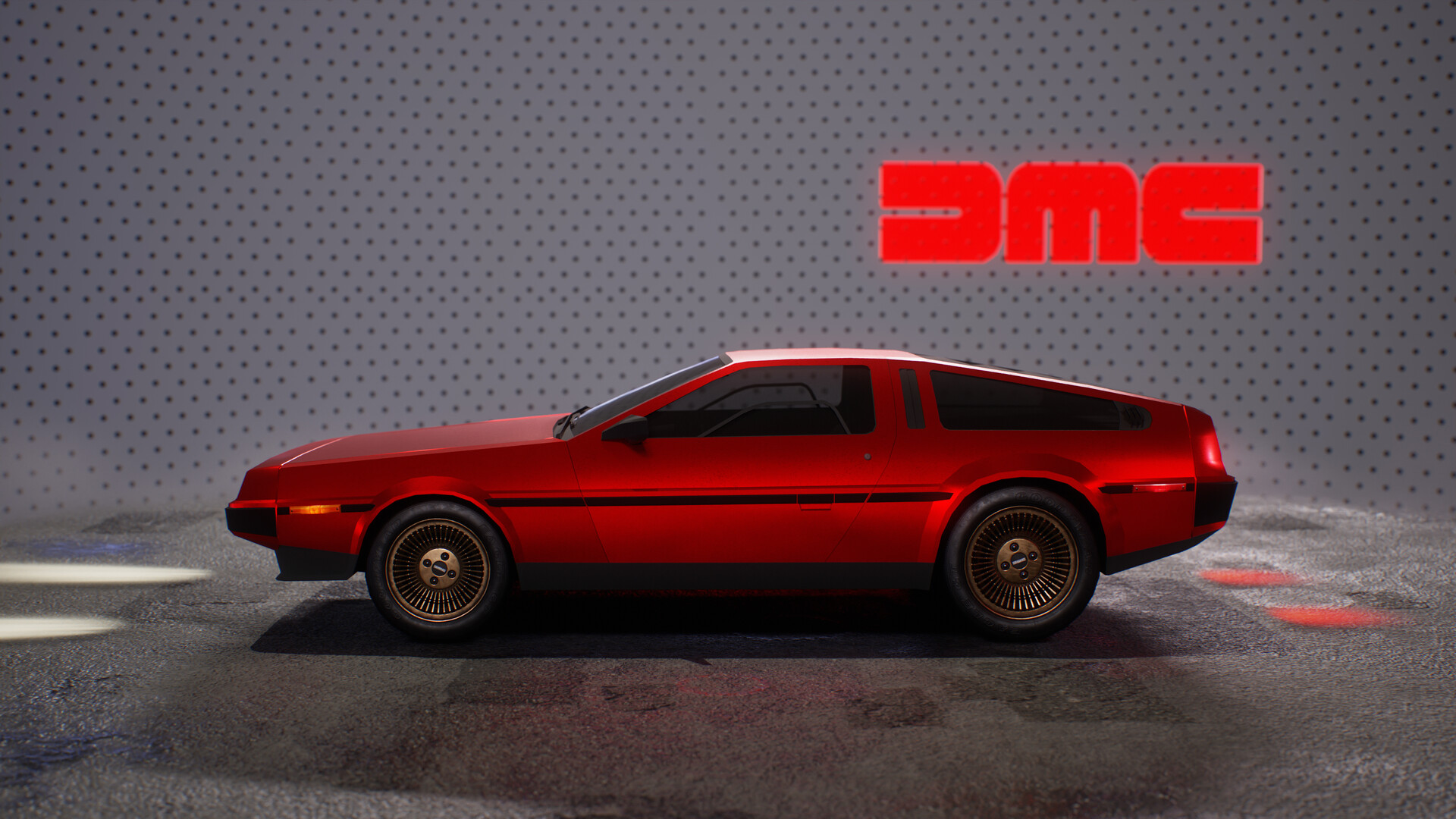 FPSunreal - DeLorean DMC - 12 RED