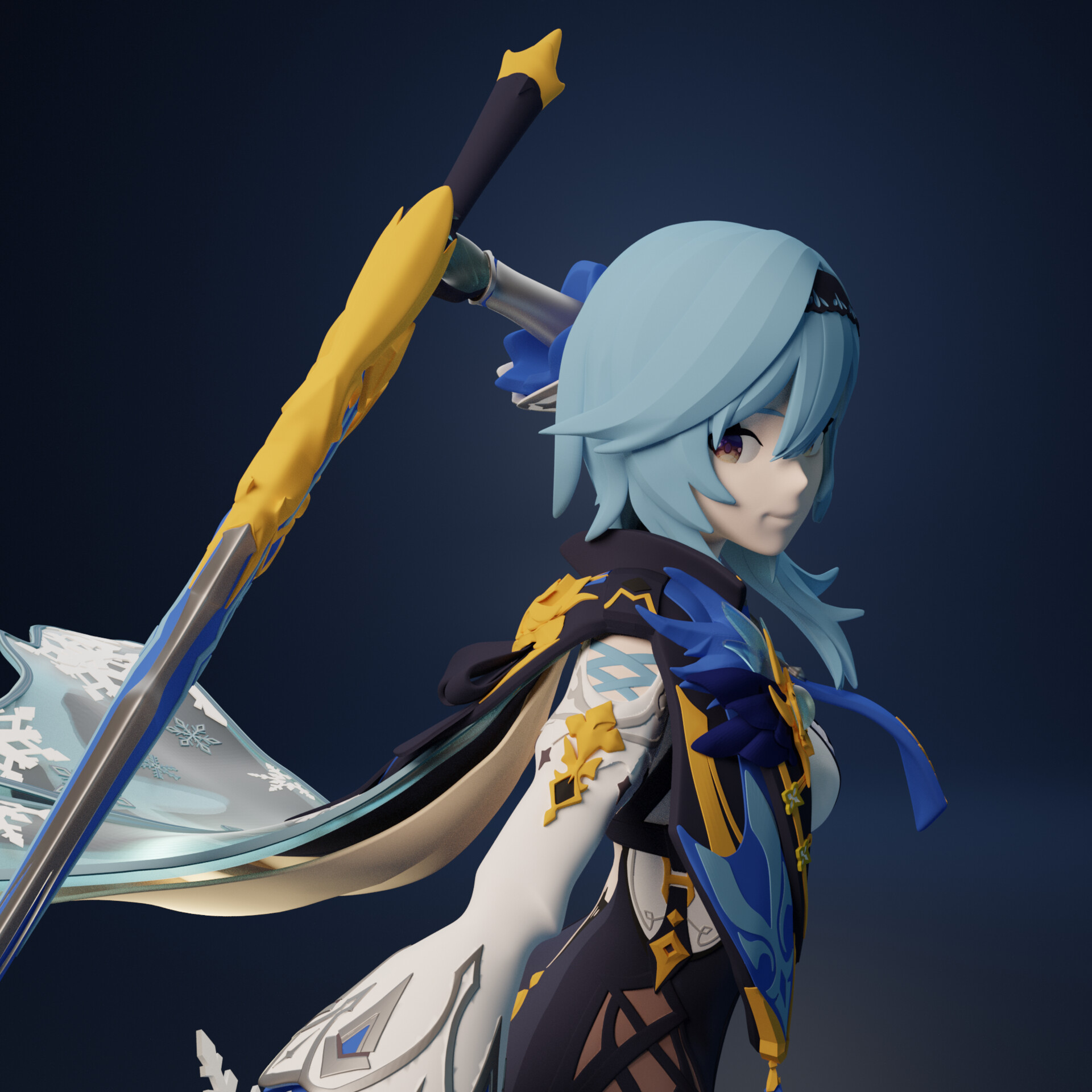 ArtStation - Eula from Genshin Impact for 3d print