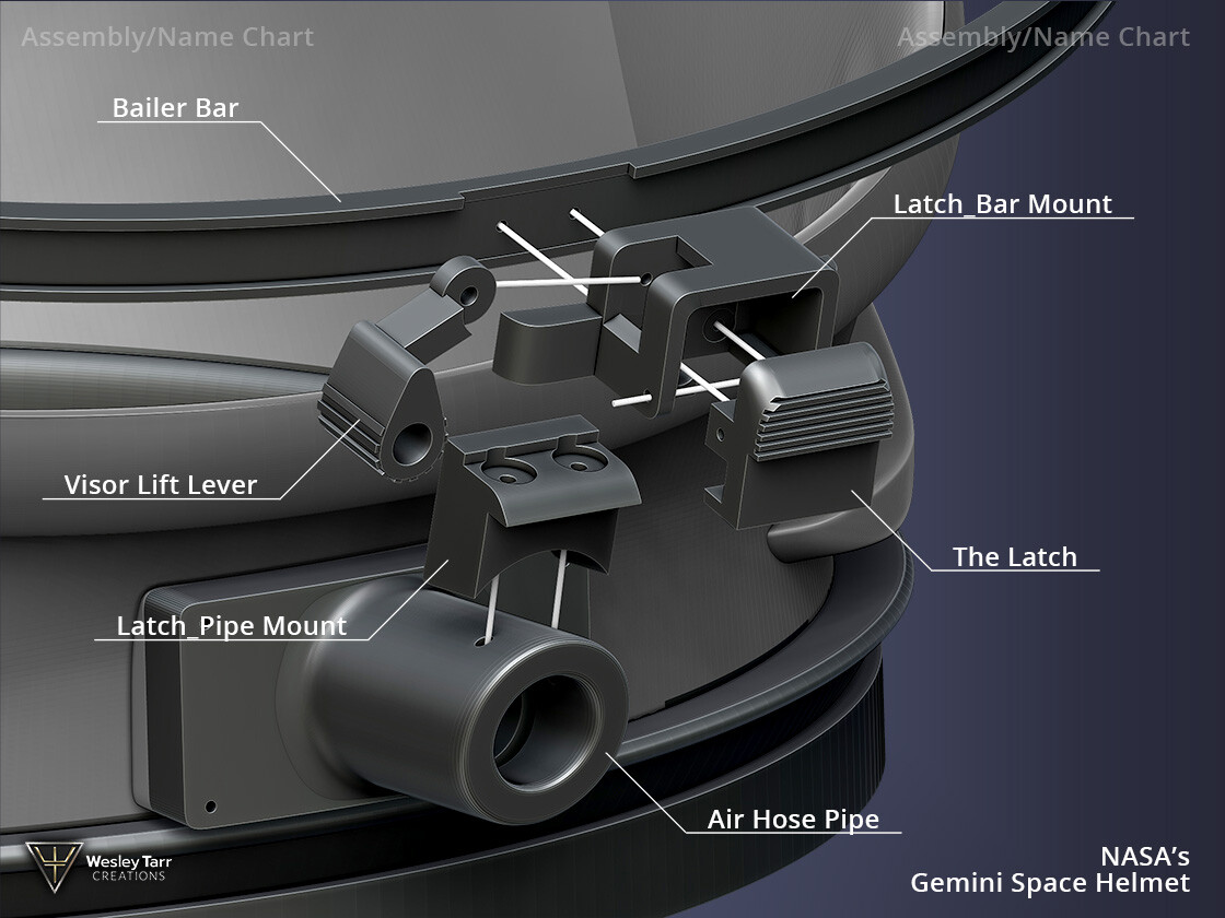 Wesley Tarr Creations - Commission: NASA Gemini Helmet 3D Print Files