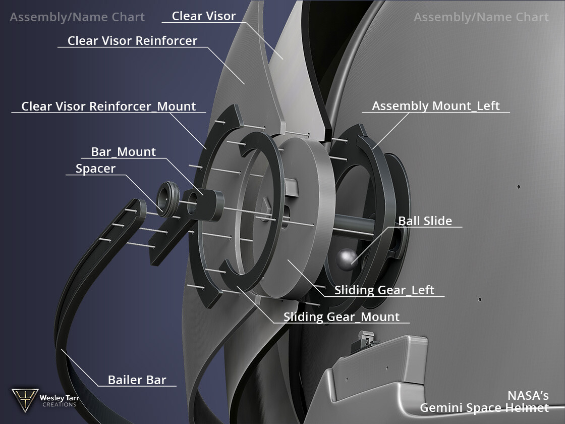 Wesley Tarr Creations - Commission: NASA Gemini Helmet 3D Print Files