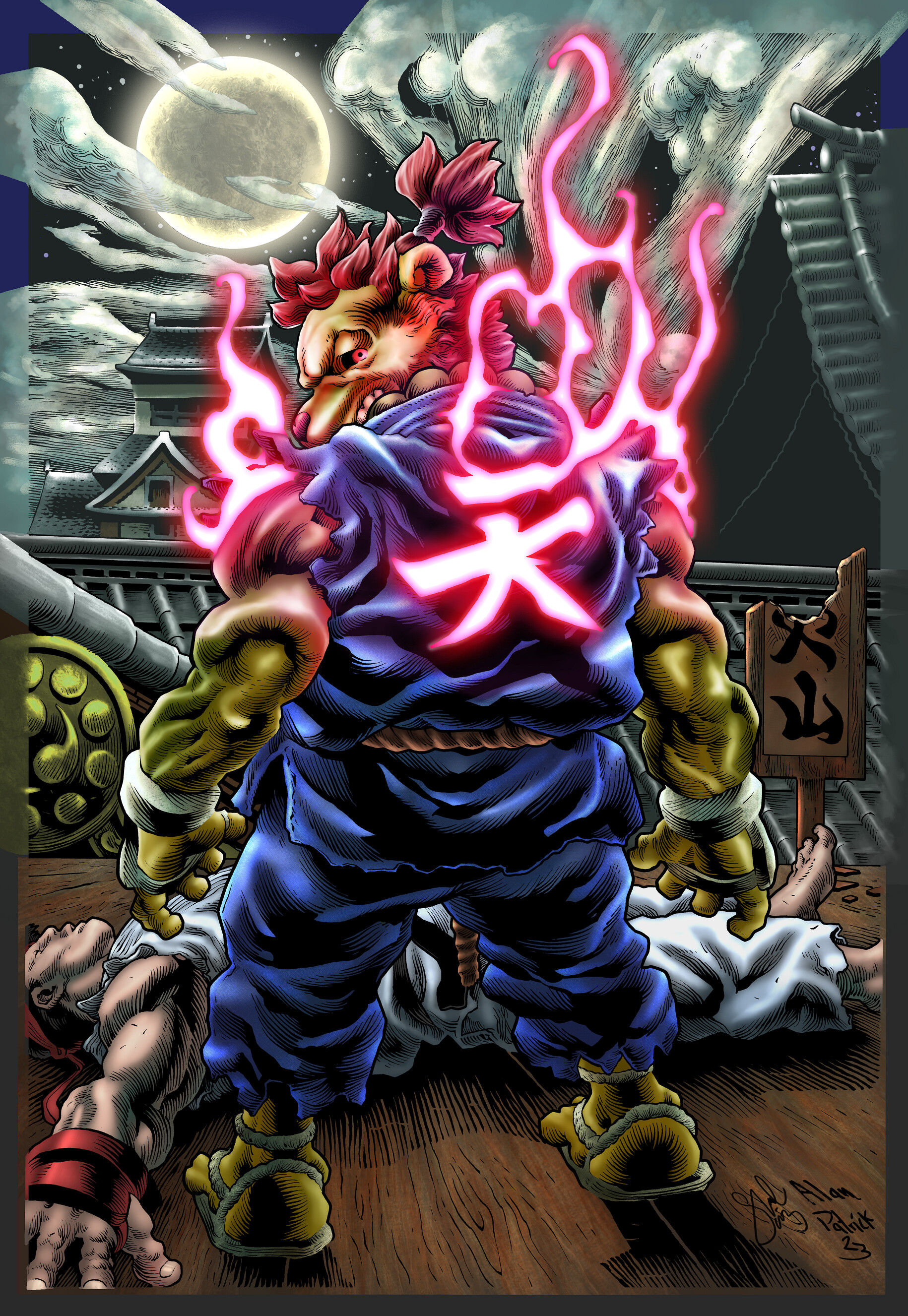 ArtStation - Best ComicsKiller Kare Bears Akuma/Gouki cover coloring.