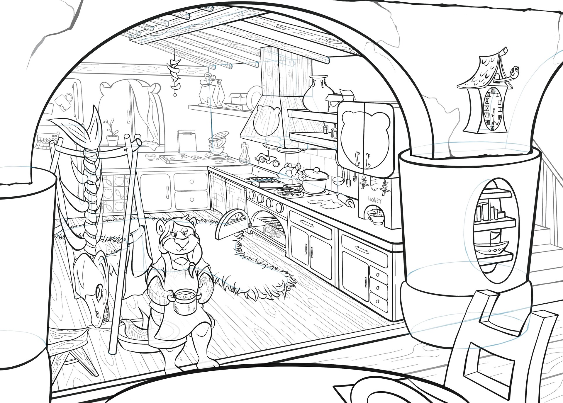 ArtStation - Perspective Line Drawings (Layouts)