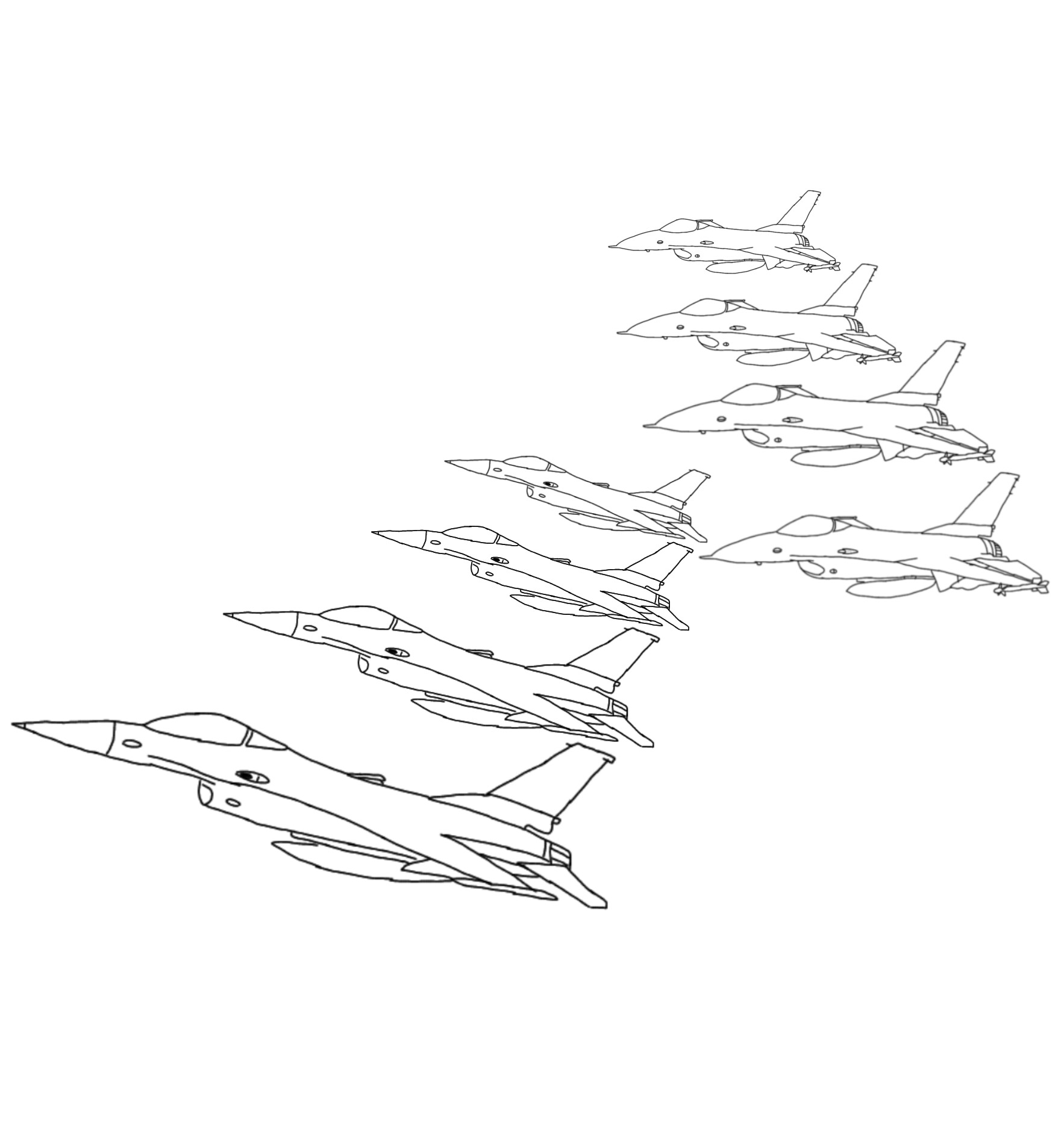 f 16 coloring sheet