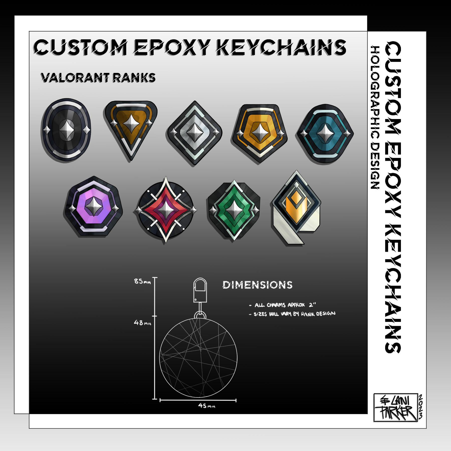 ArtStation - Keychain Designs - Set B