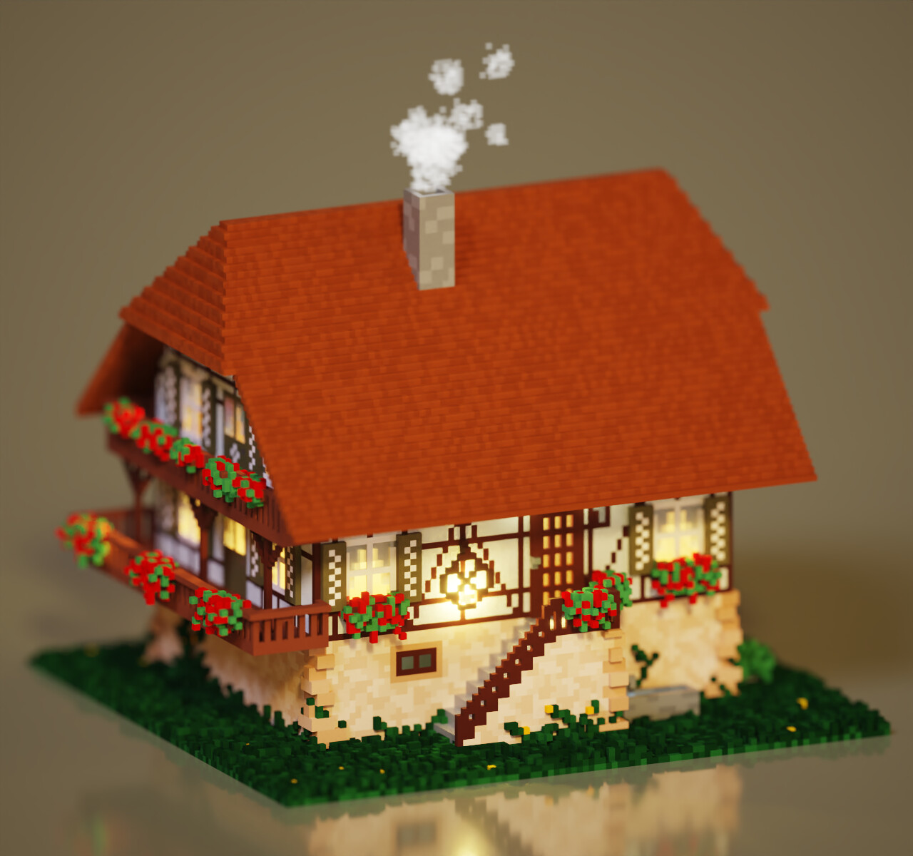 ArtStation - Black Forest Voxel House