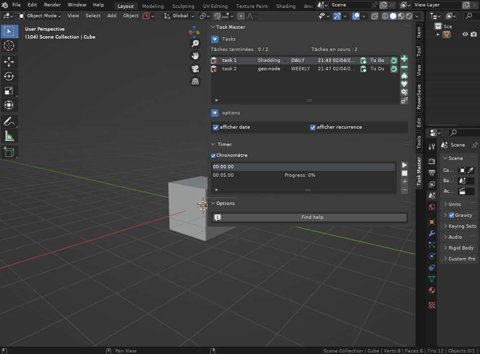 ArtStation - Task master (addon for blender)