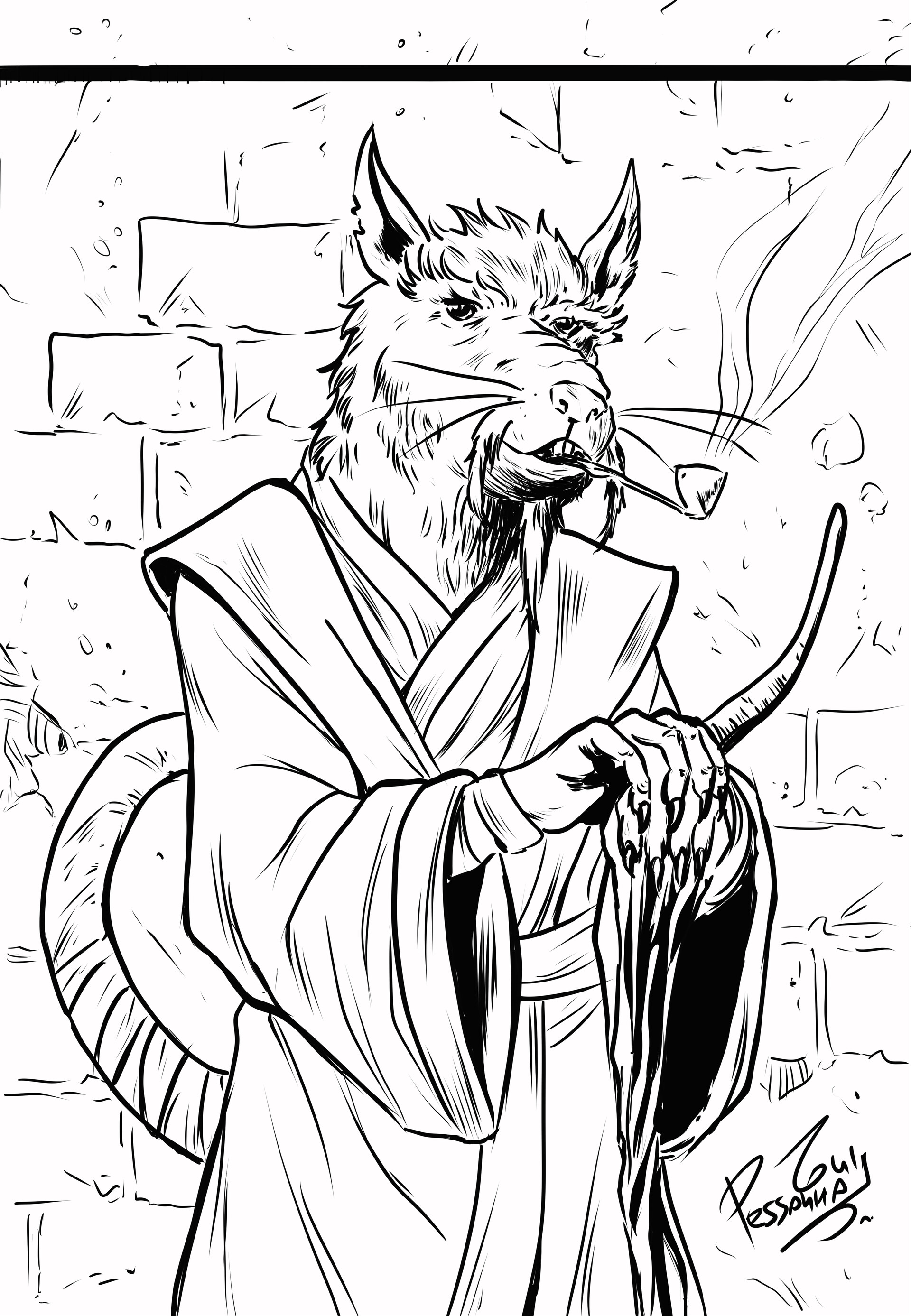 master splinter drawing easy