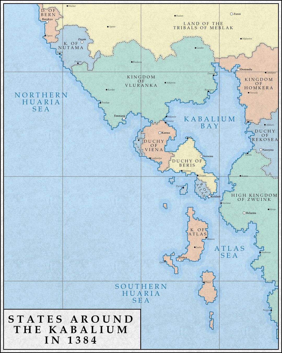 ArtStation - Map Monday - States around the Kabalium in 1384