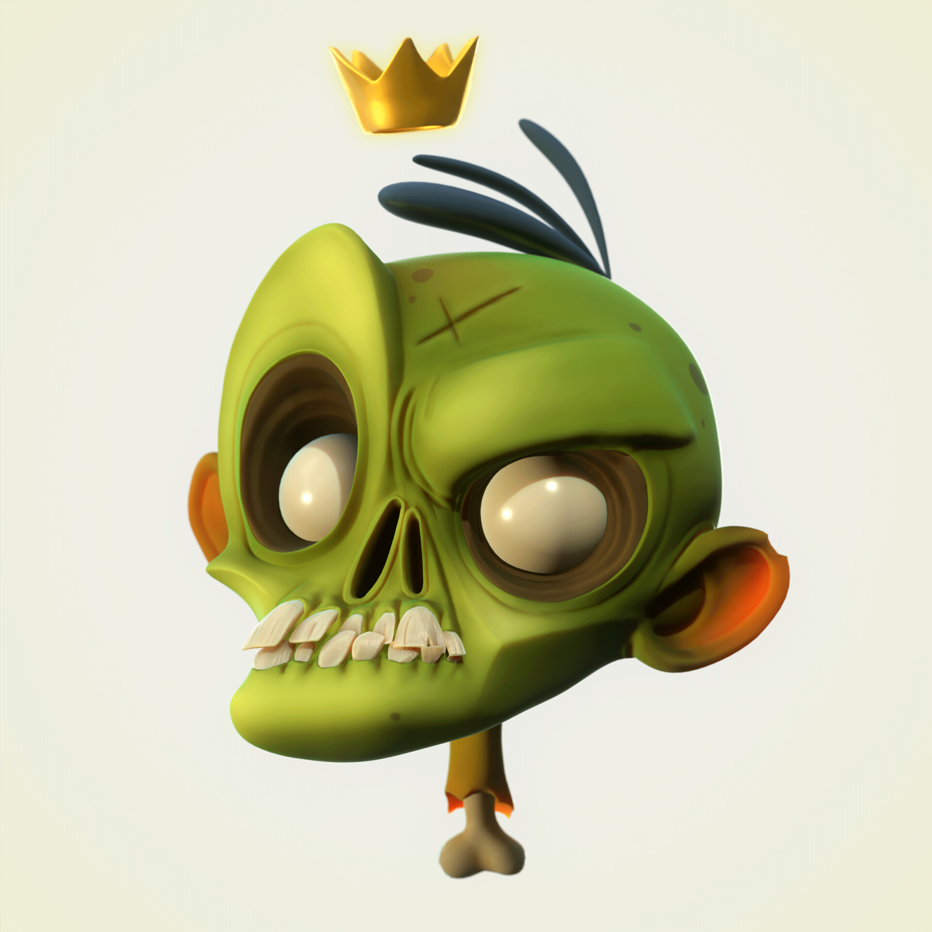 ArtStation - Stylized Zombie Head