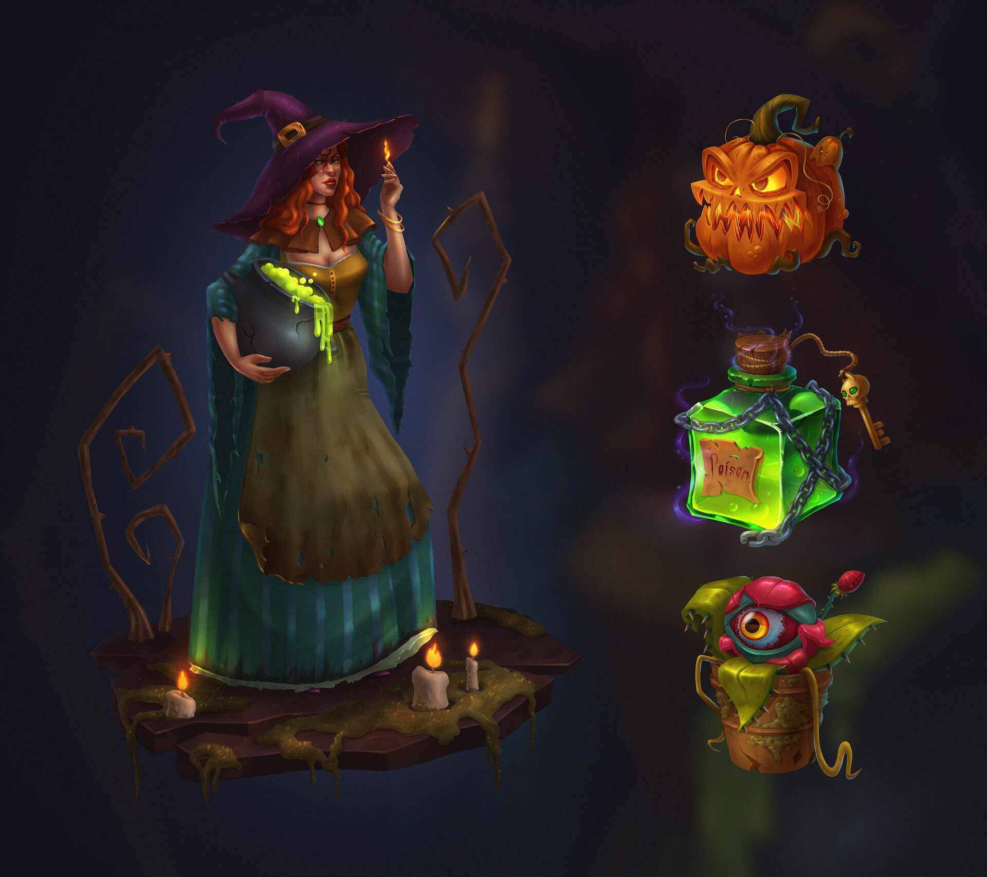 ArtStation - Witch magic ritual