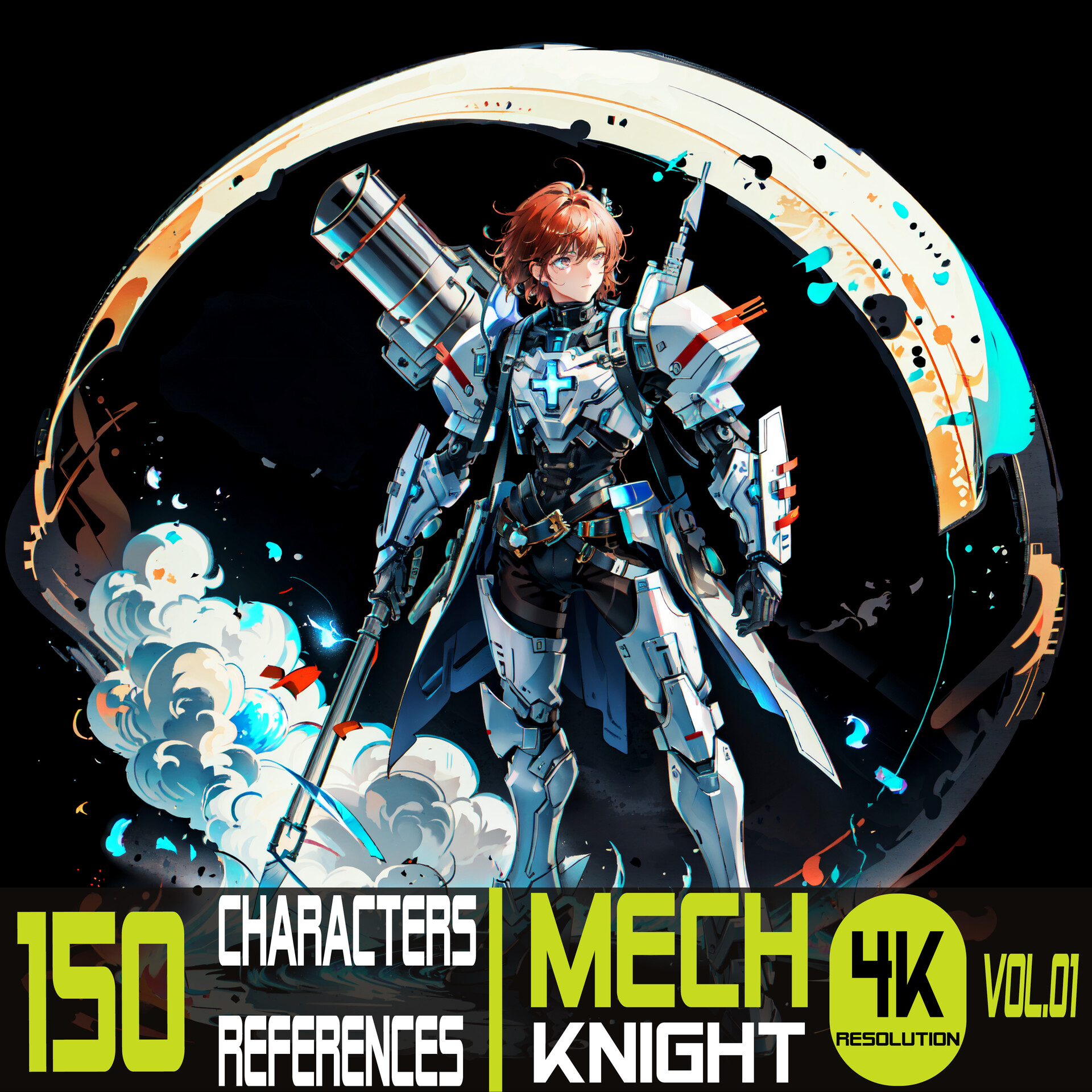 Toan Ng - 150 Mech Knight (Male) - Character References | 4K Resolution ...