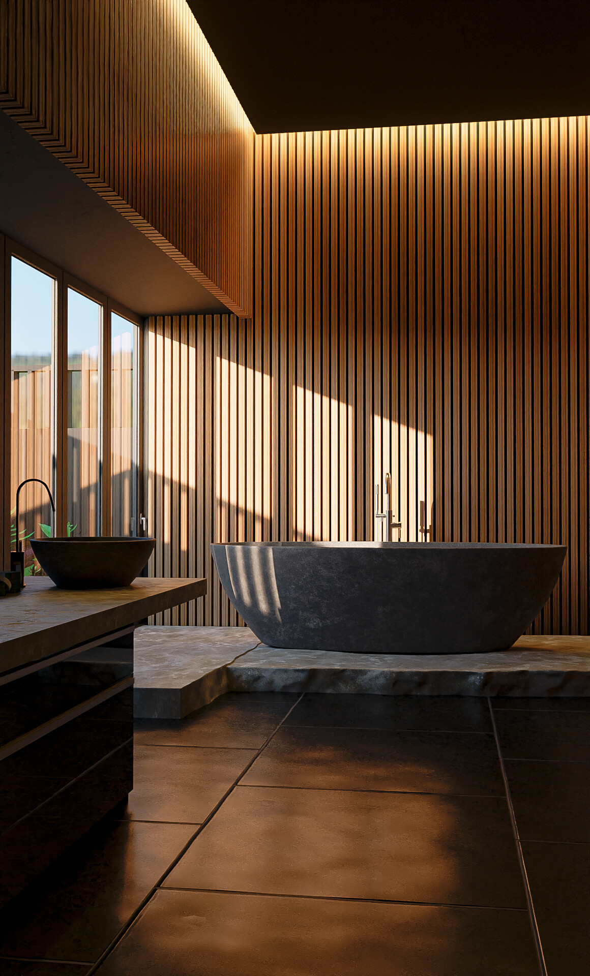 ArtStation - 3D visualization of the bathroom