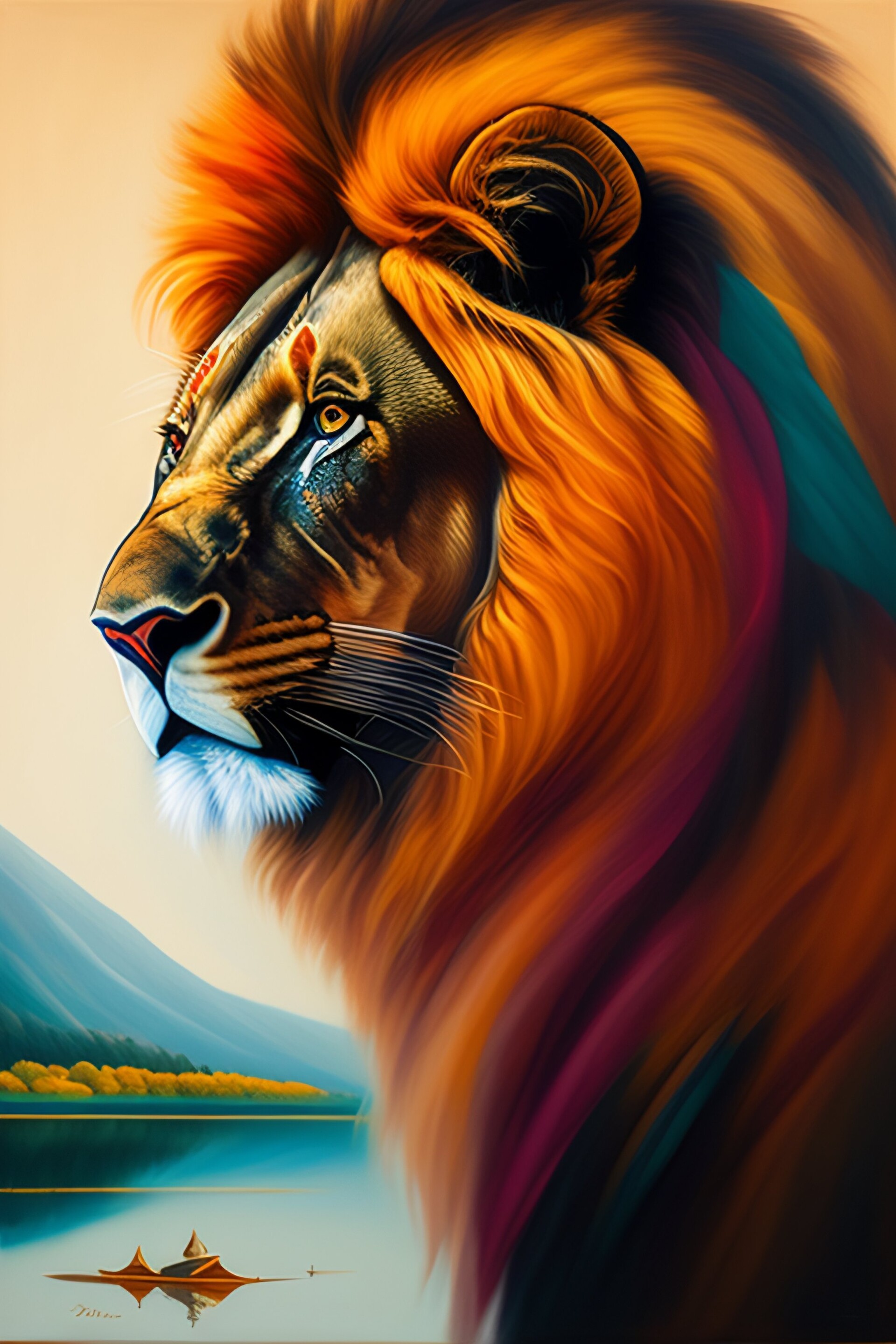 ArtStation - lion portrait