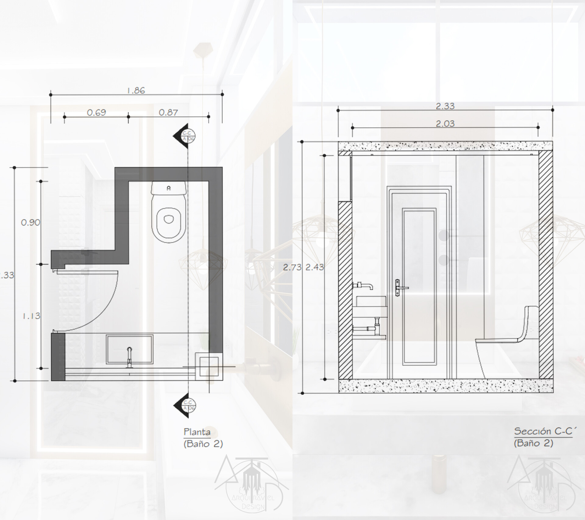 ArquiTravelDesign - Service Bathroom