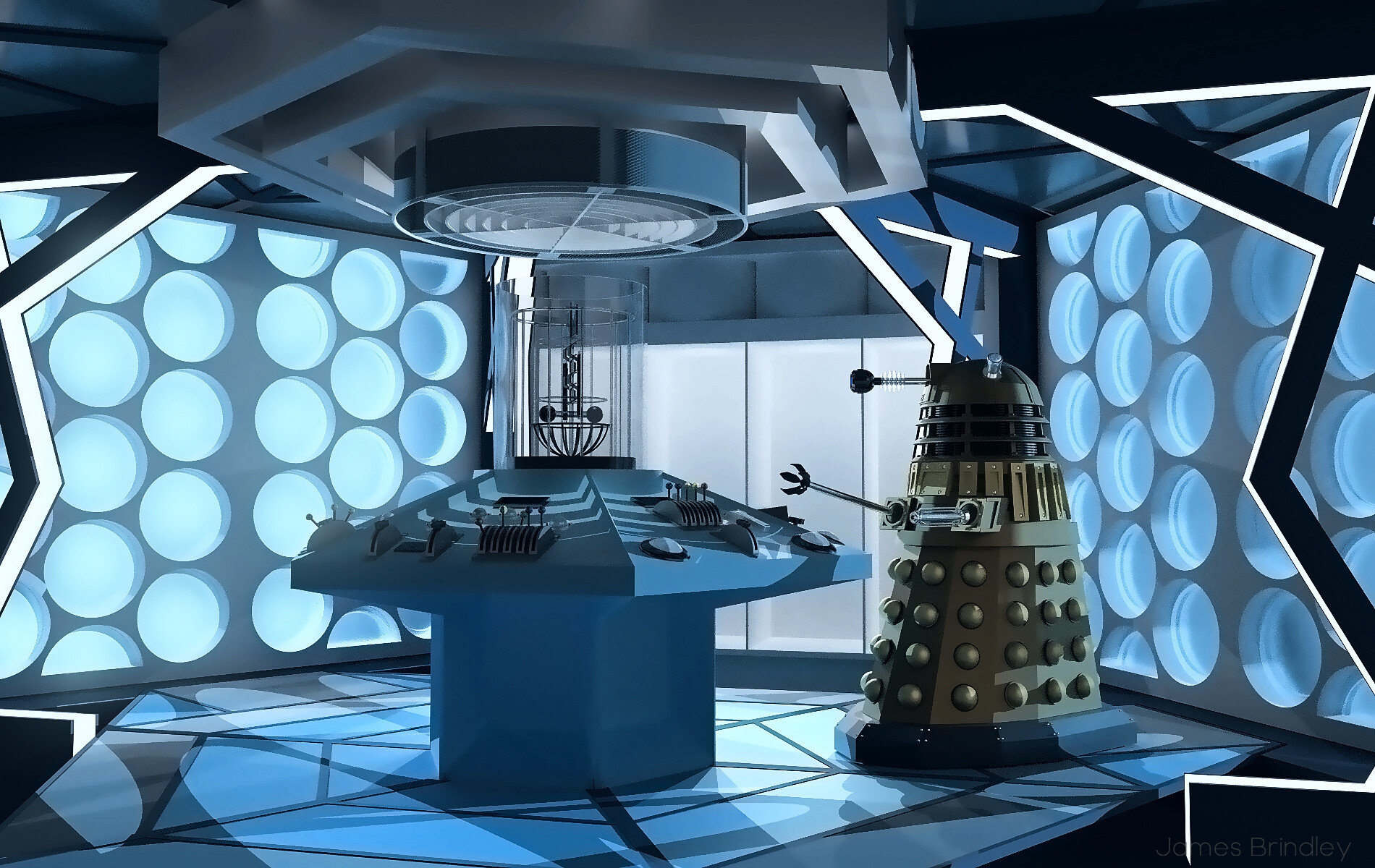 ArtStation - Revolution of the daleks - Fugitive Tardis and Dalek ship