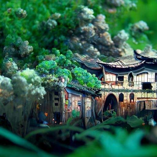 ArtStation - spooky mountain town