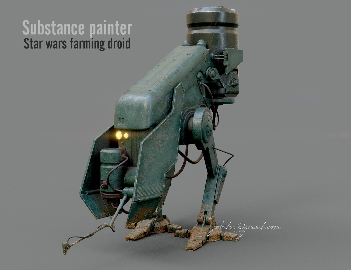 ArtStation - STAR WARS FARMING DROID TEXTURING WORK, DONE IN SUBSTANCE ...