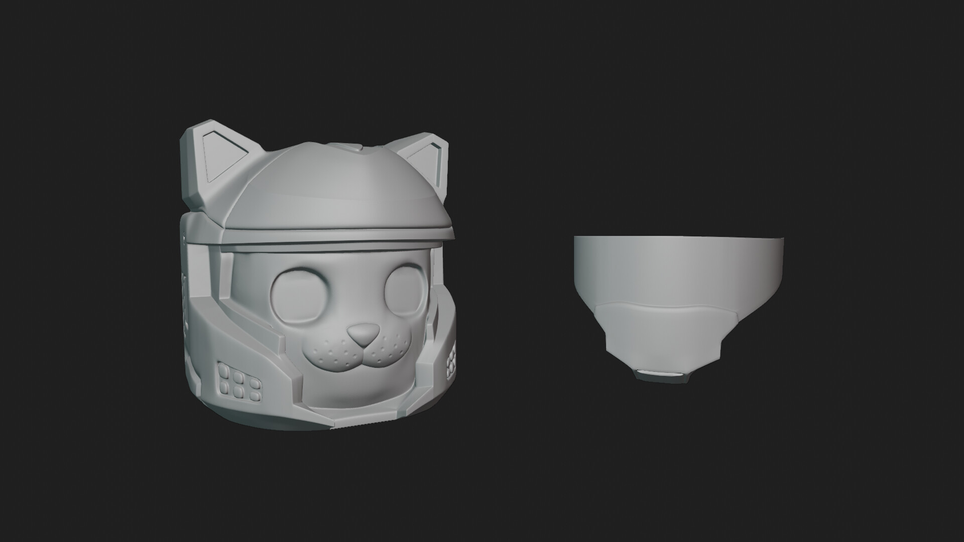 ArtStation - Cat in Halo Helmet