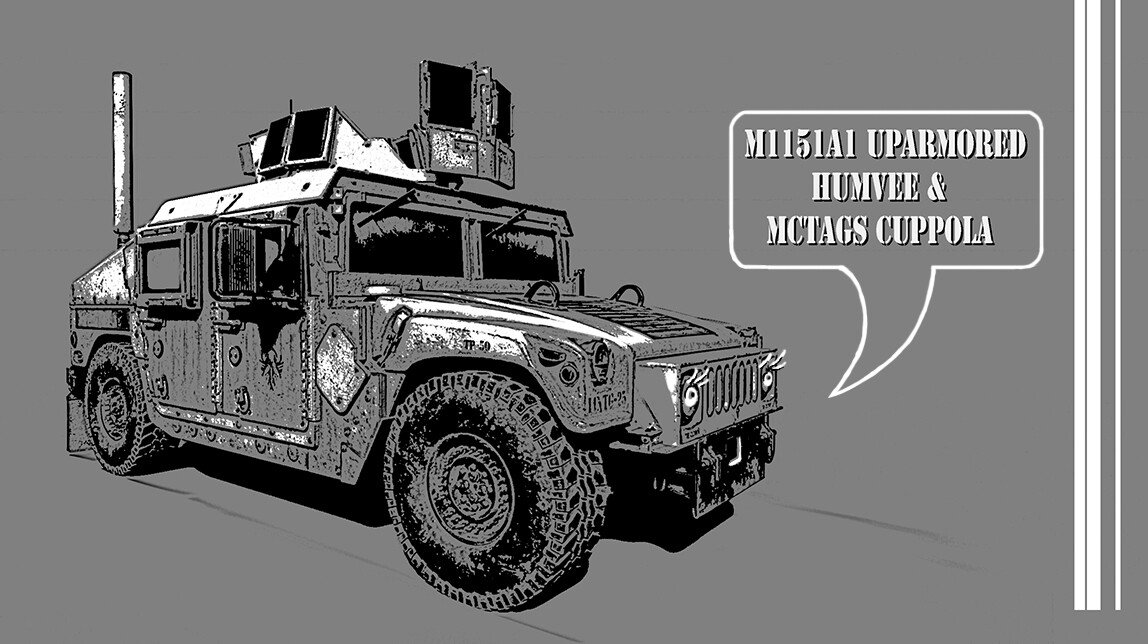 Zig I. - M1151A1 Humvee & MCTAGS Turret Cuppola - WIP