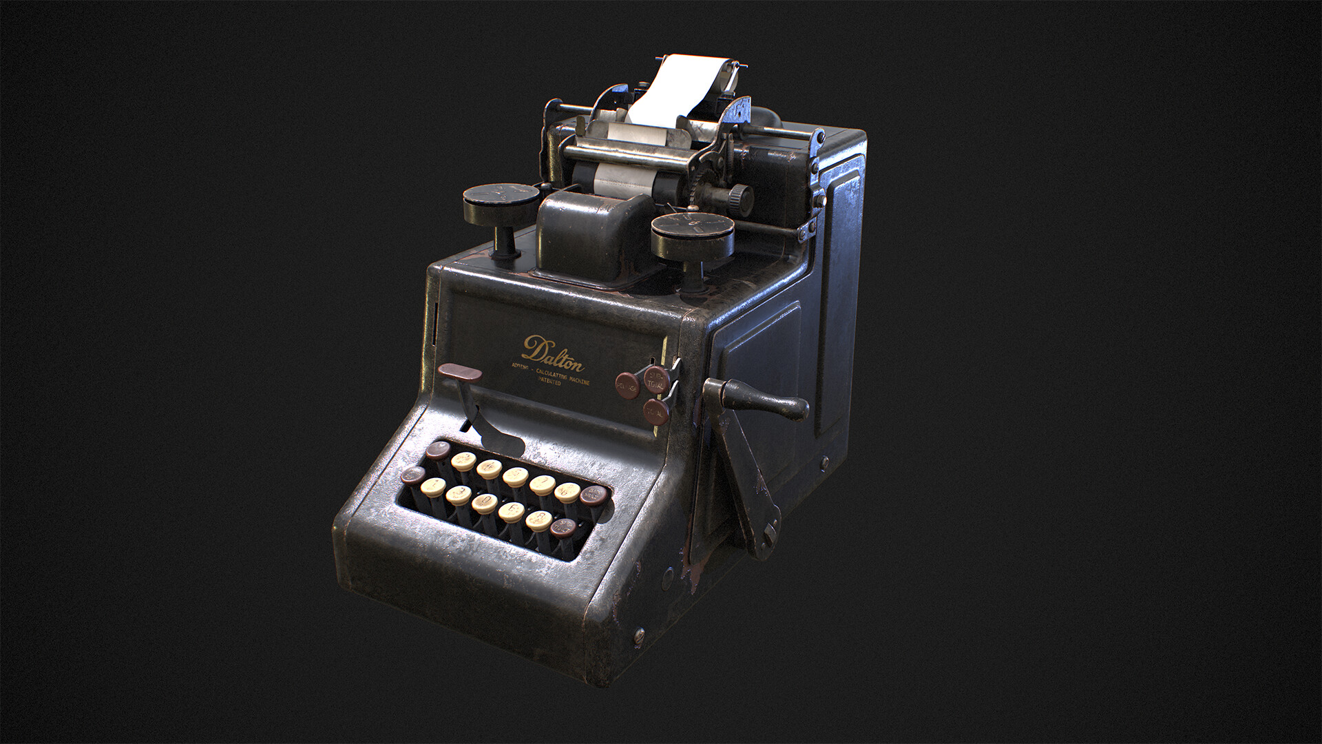 ArtStation - Vintage Prop: Dalton Adding Machine