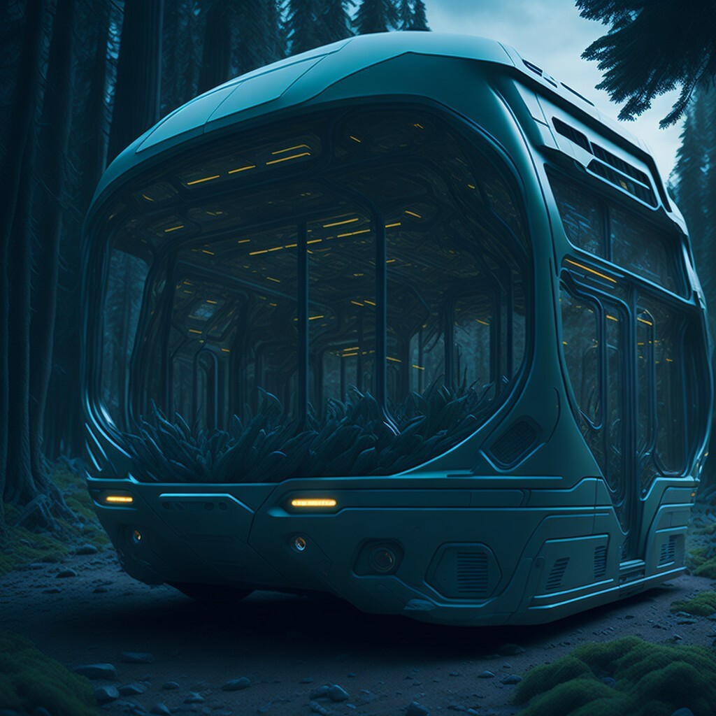 ArtStation - Sci-fi futuristic bus