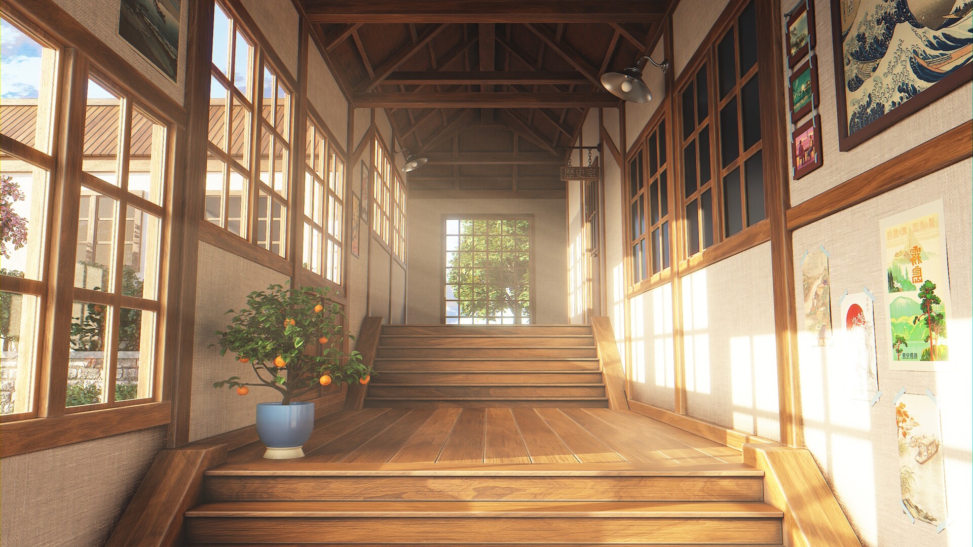 ArtStation - Japanese corridor