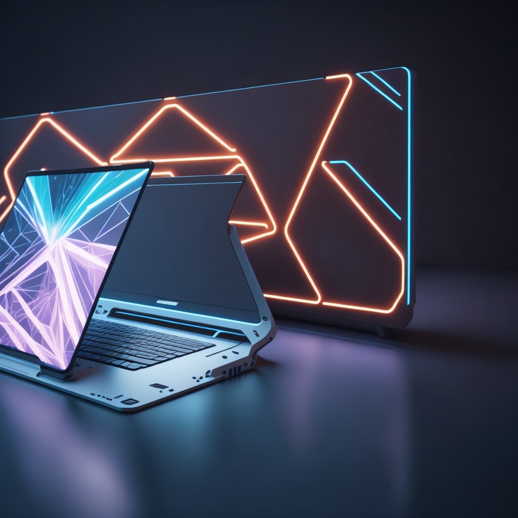 ArtStation - Futuristic laptop