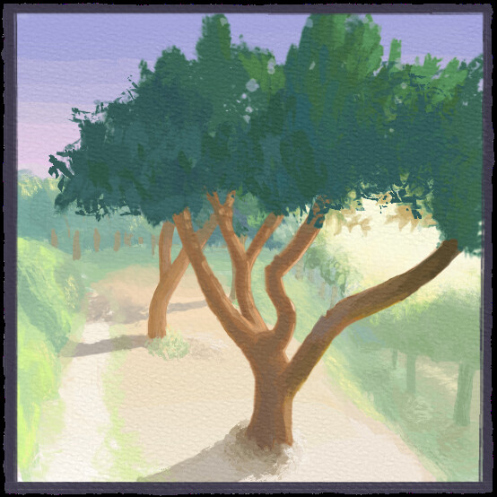 ArtStation - Tree farm (color exercise) High key value range, Middle to ...