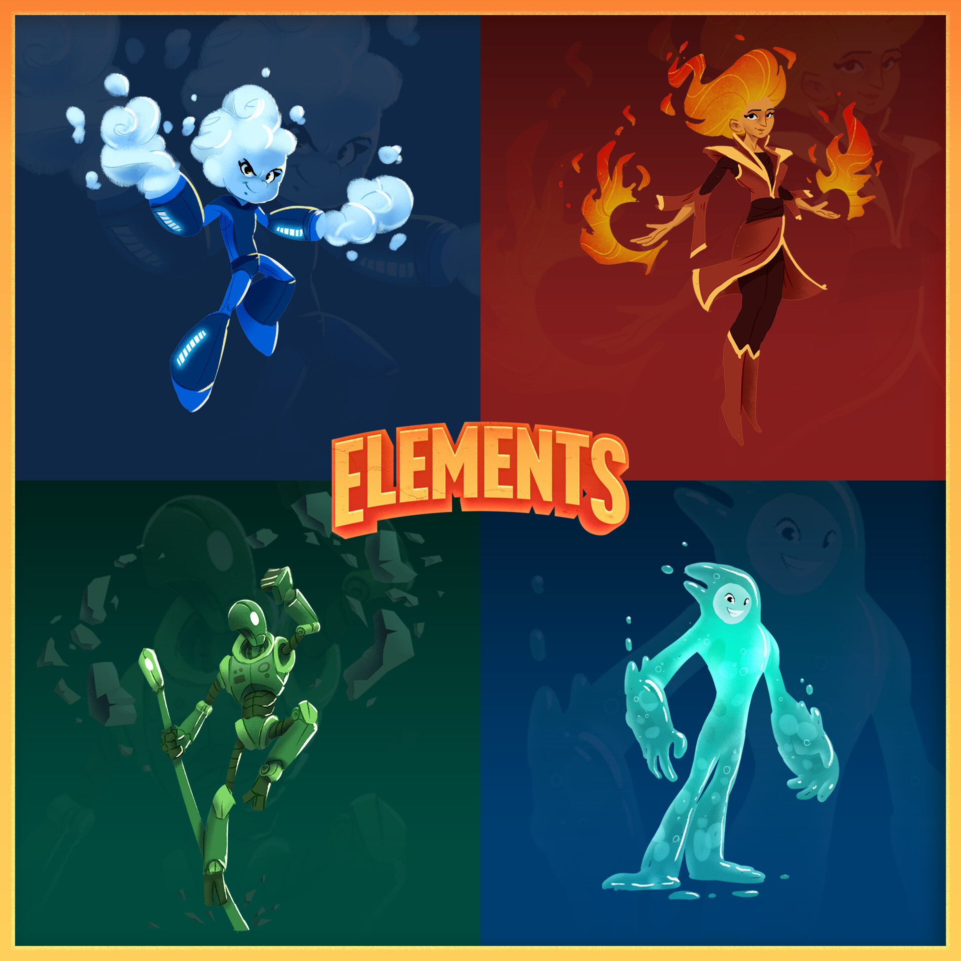 ArtStation - Elements - Board Game Concept Characters