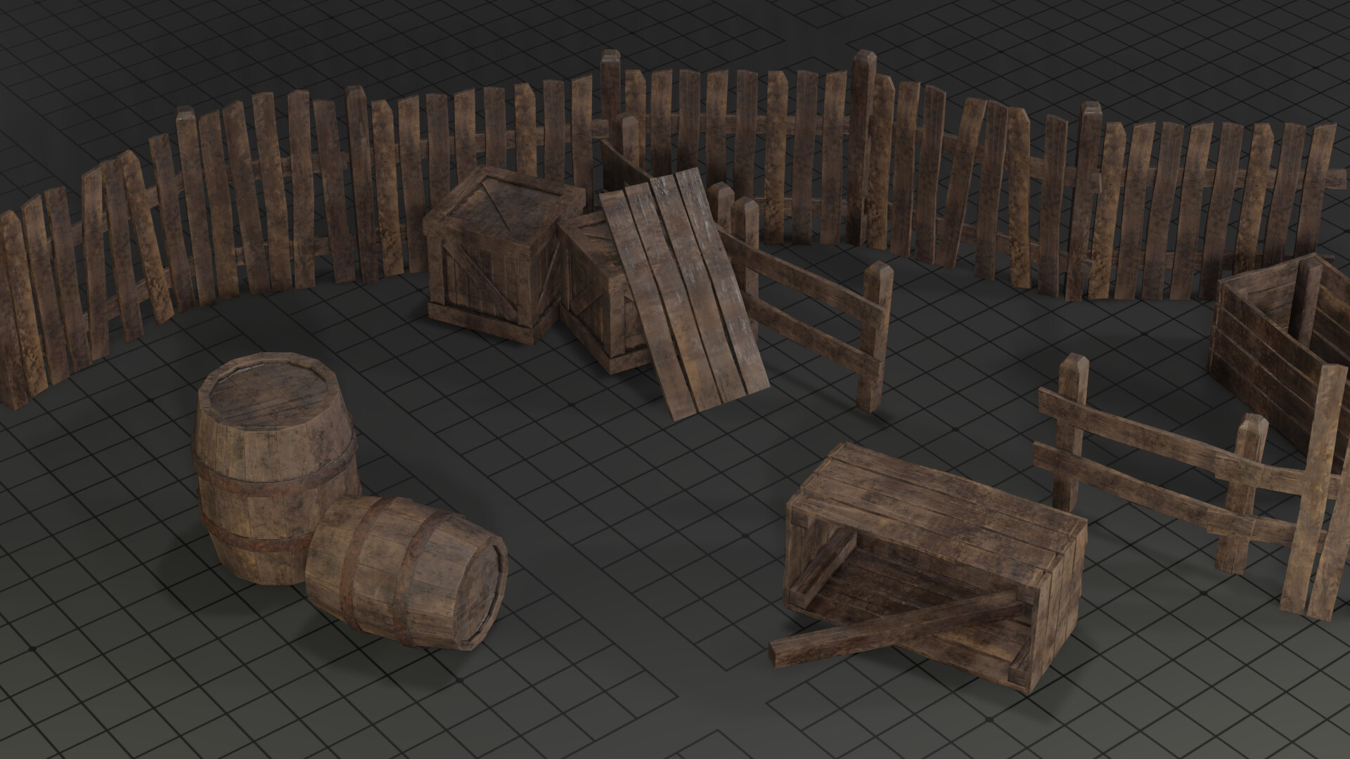 ArtStation - Wooden props