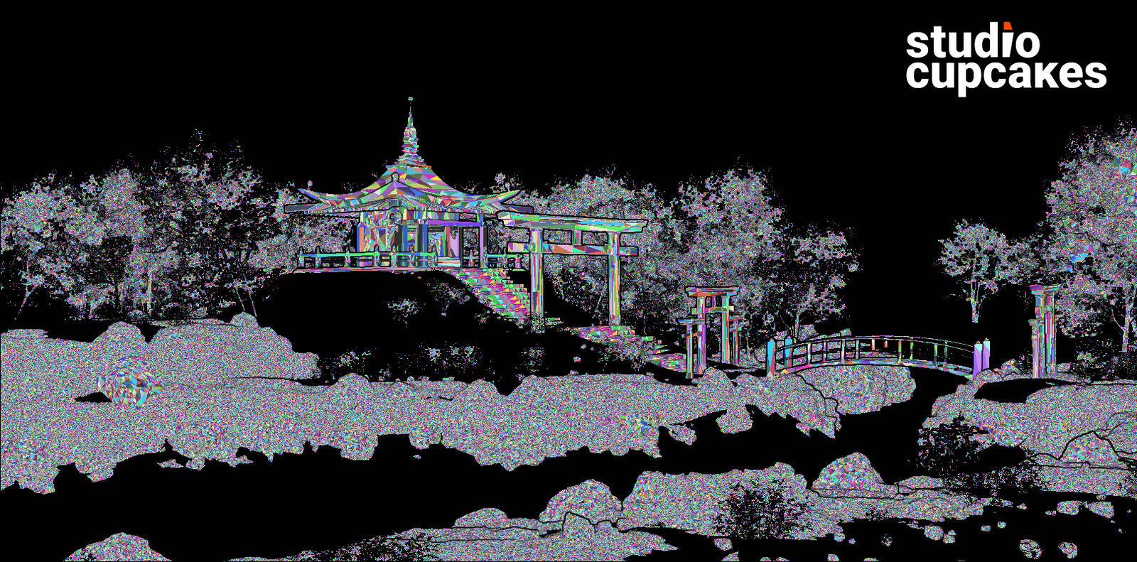 Mohammed Abdul Samad - Sakura_ Japanese Shrine Scene