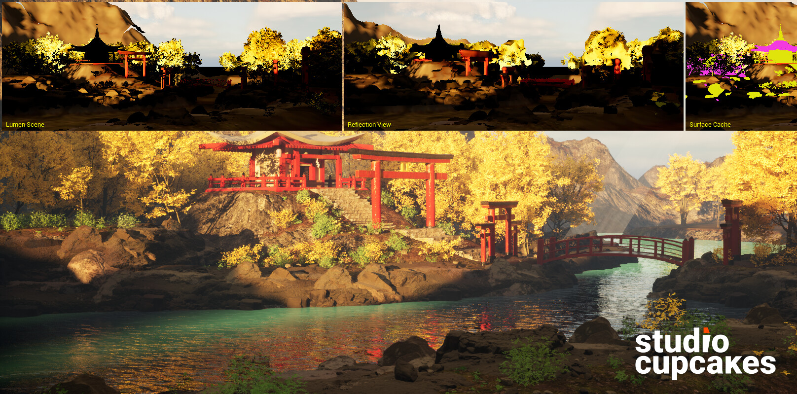 Mohammed Abdul Samad - Sakura_ Japanese Shrine Scene